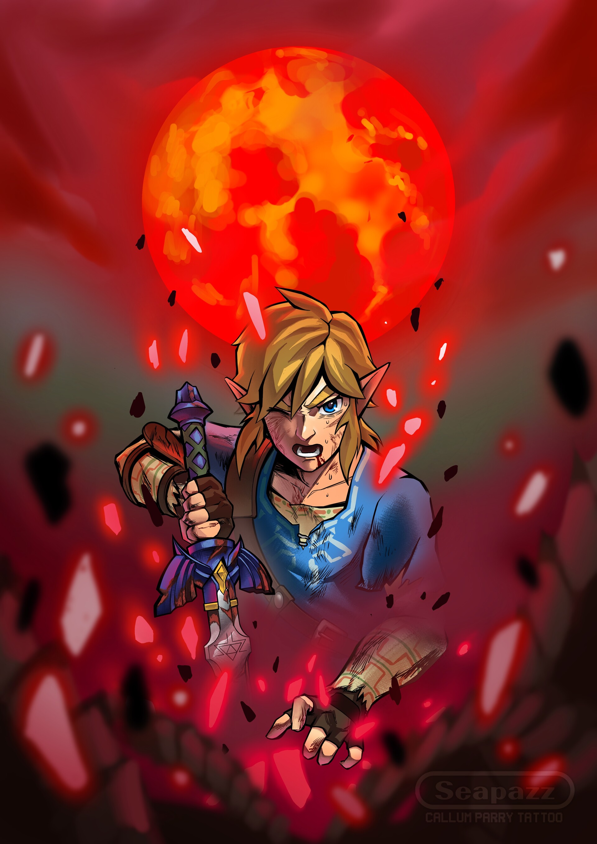 ArtStation - The blood moon rises (commission)