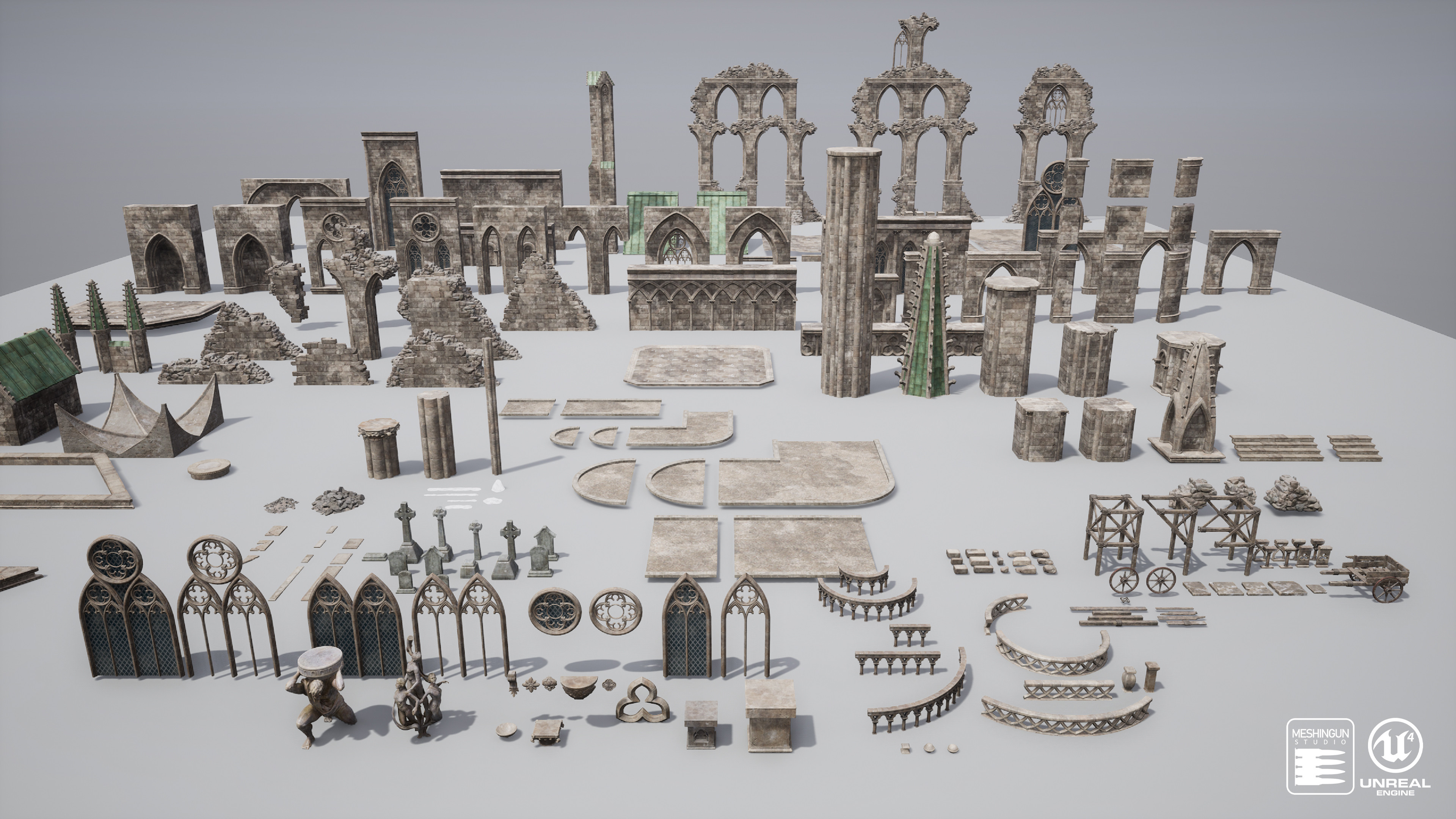 MESHINGUN STUDIO INC. - UE4 Gothic Mega Pack by Meshingun Studio