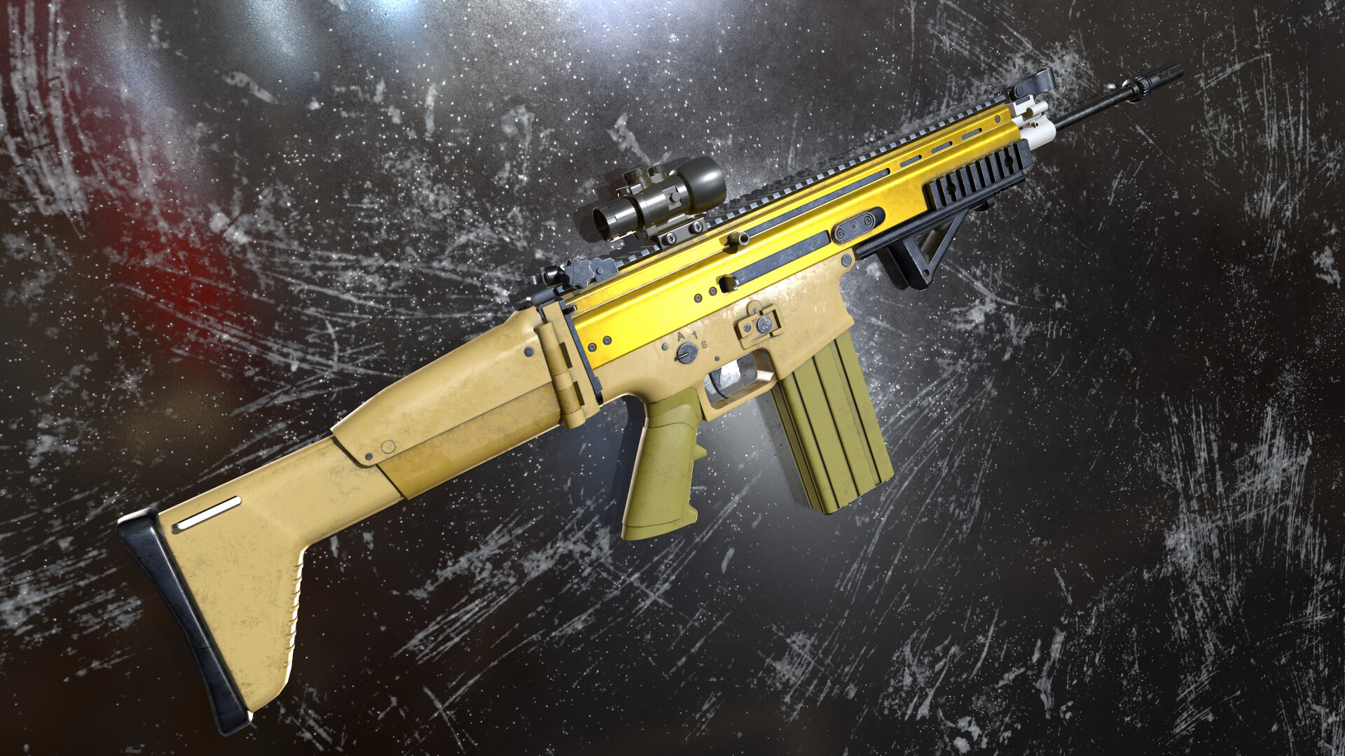 ArtStation - SCAR-L W/ Attachments