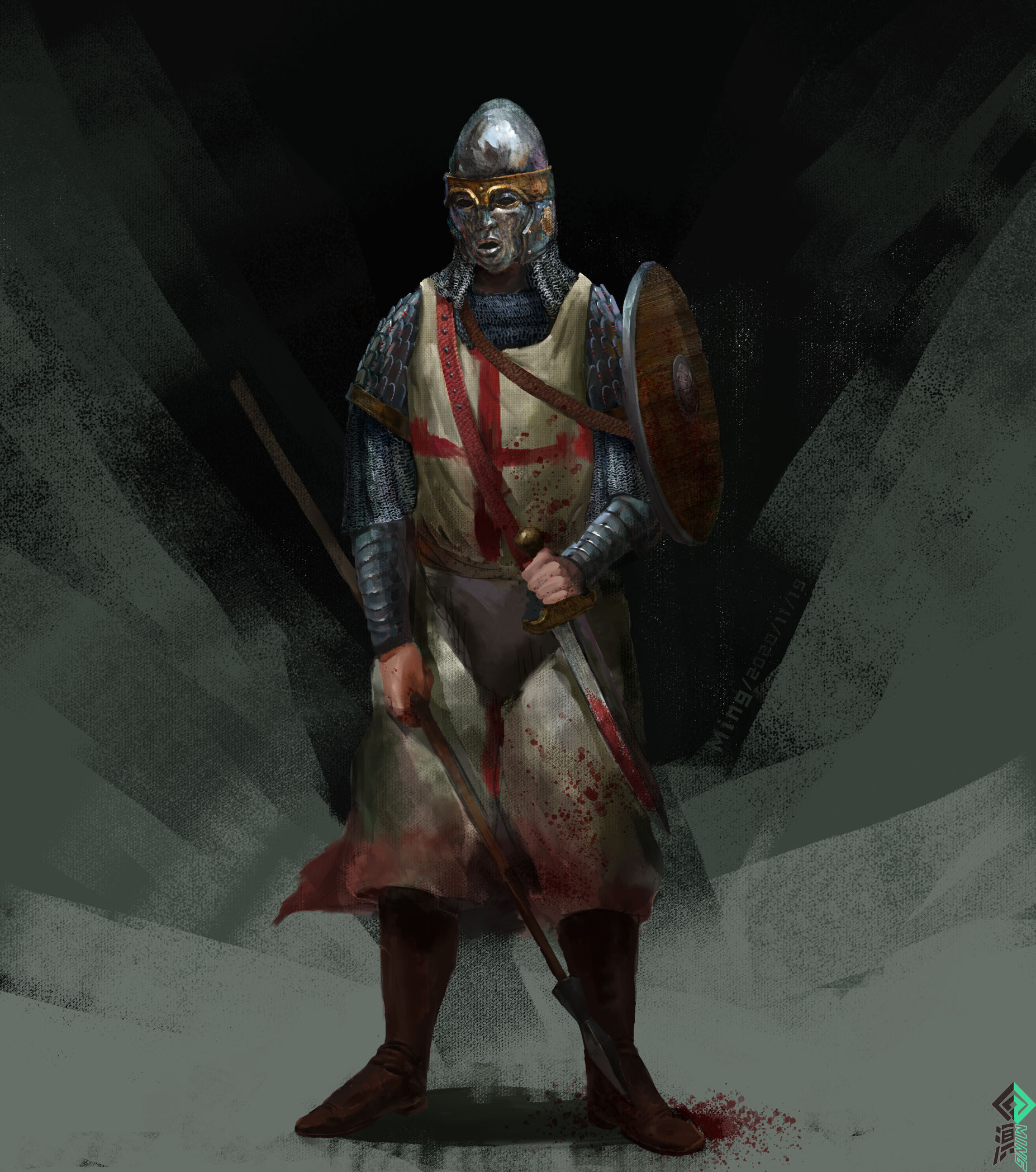 ArtStation - Bloody mask Warrior