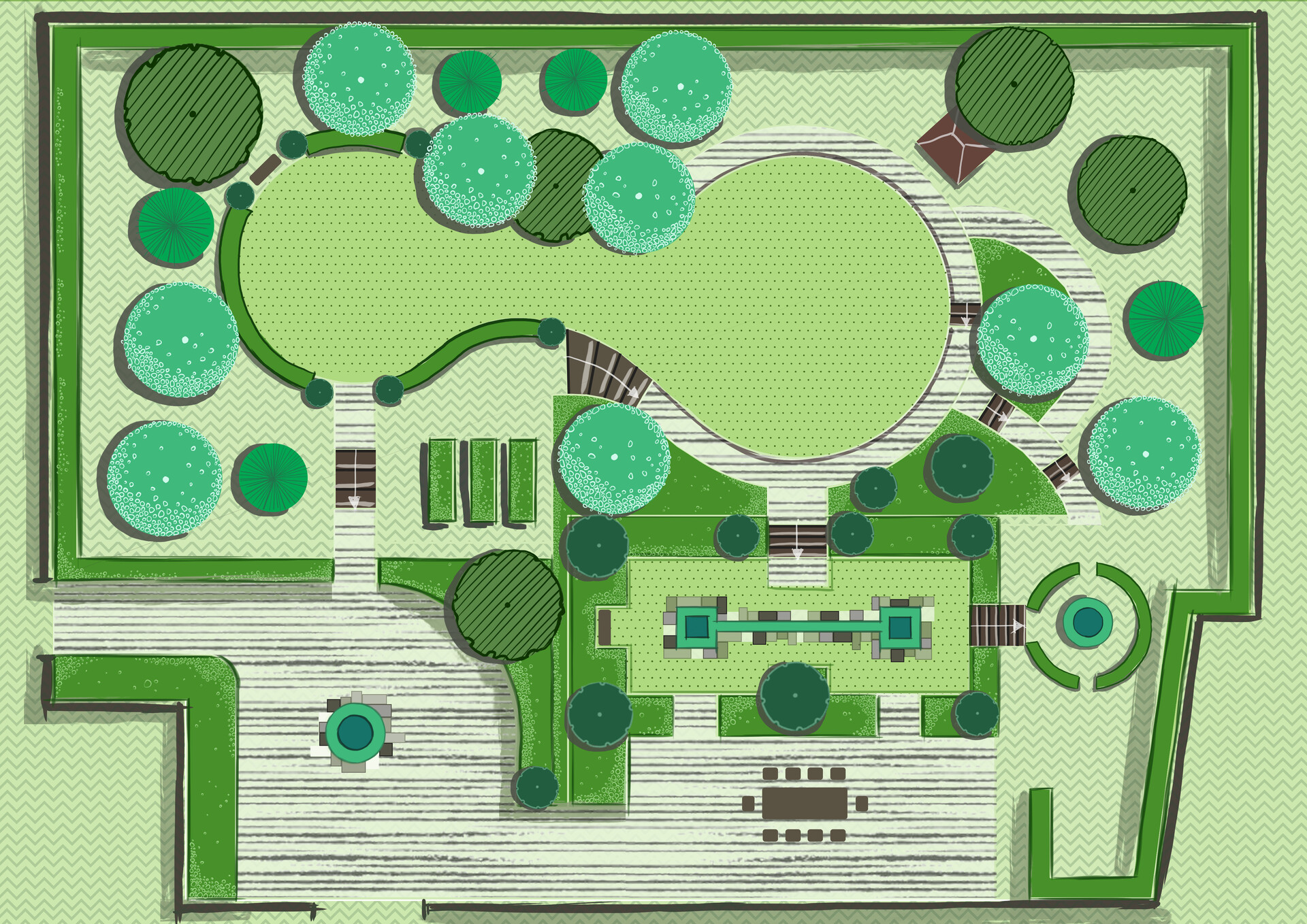 ArtStation - Garden Landscape plan 2