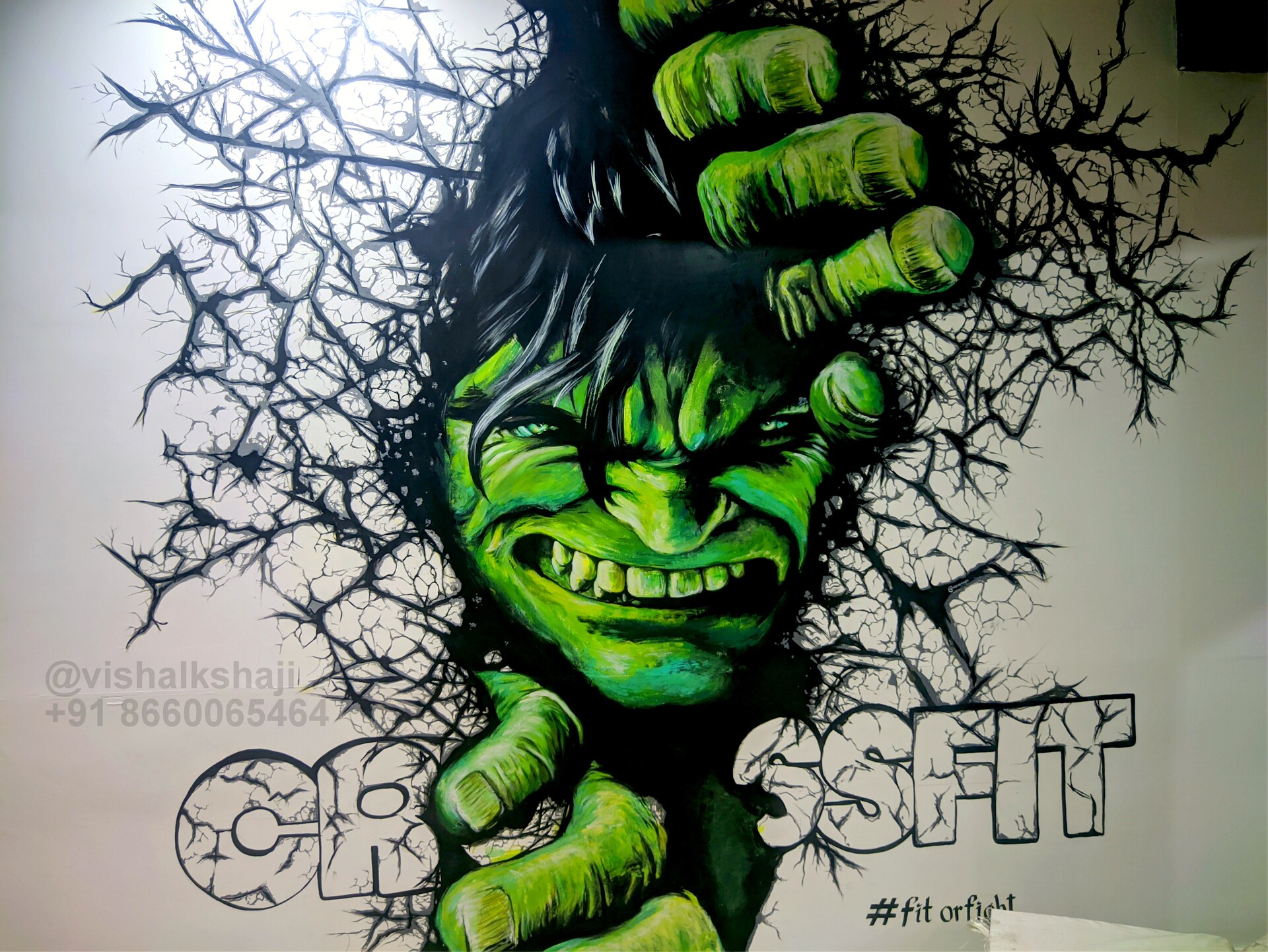 hulk wall mural