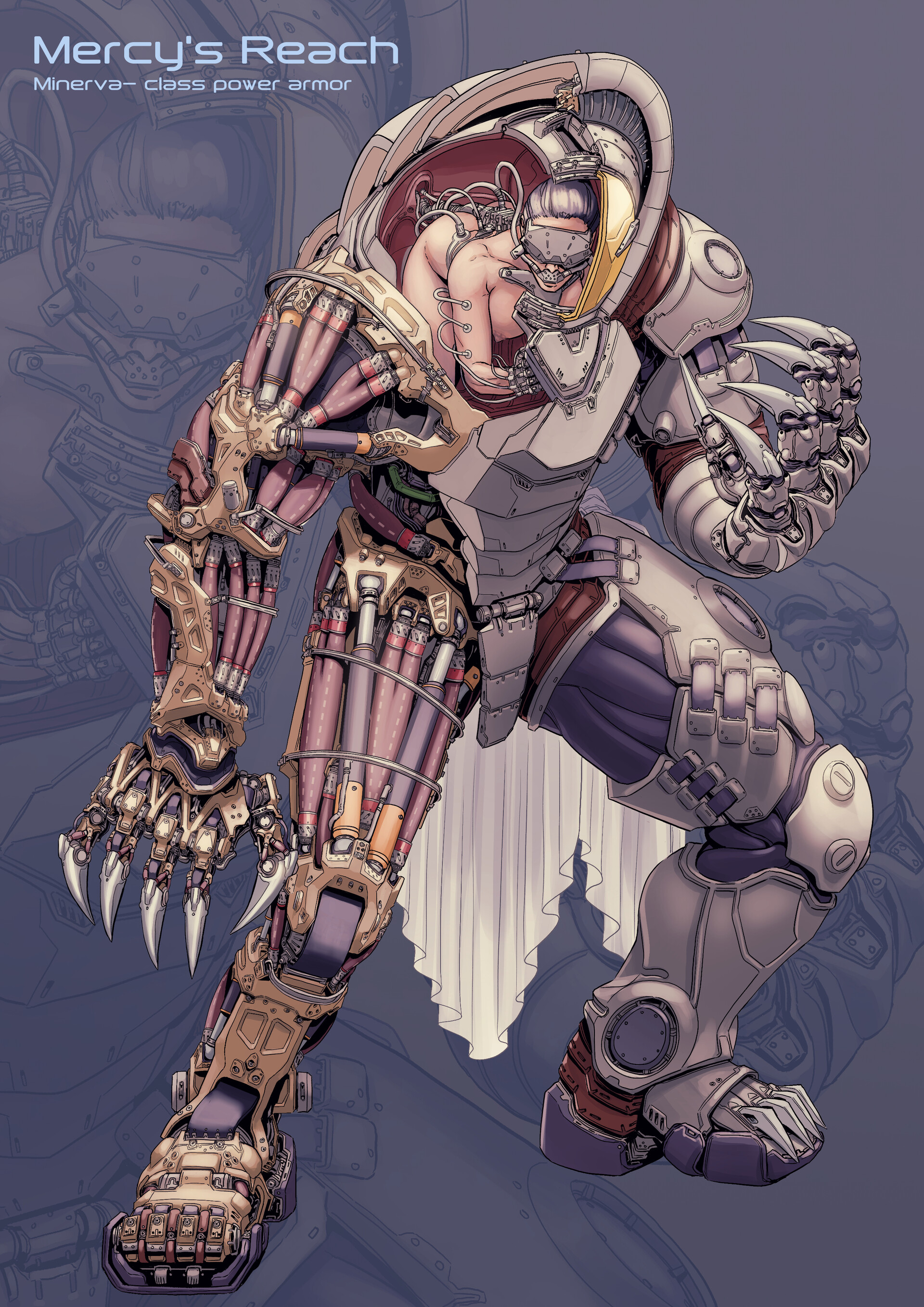ArtStation - Minerva- Class Power Armor- Mercy's Reach
