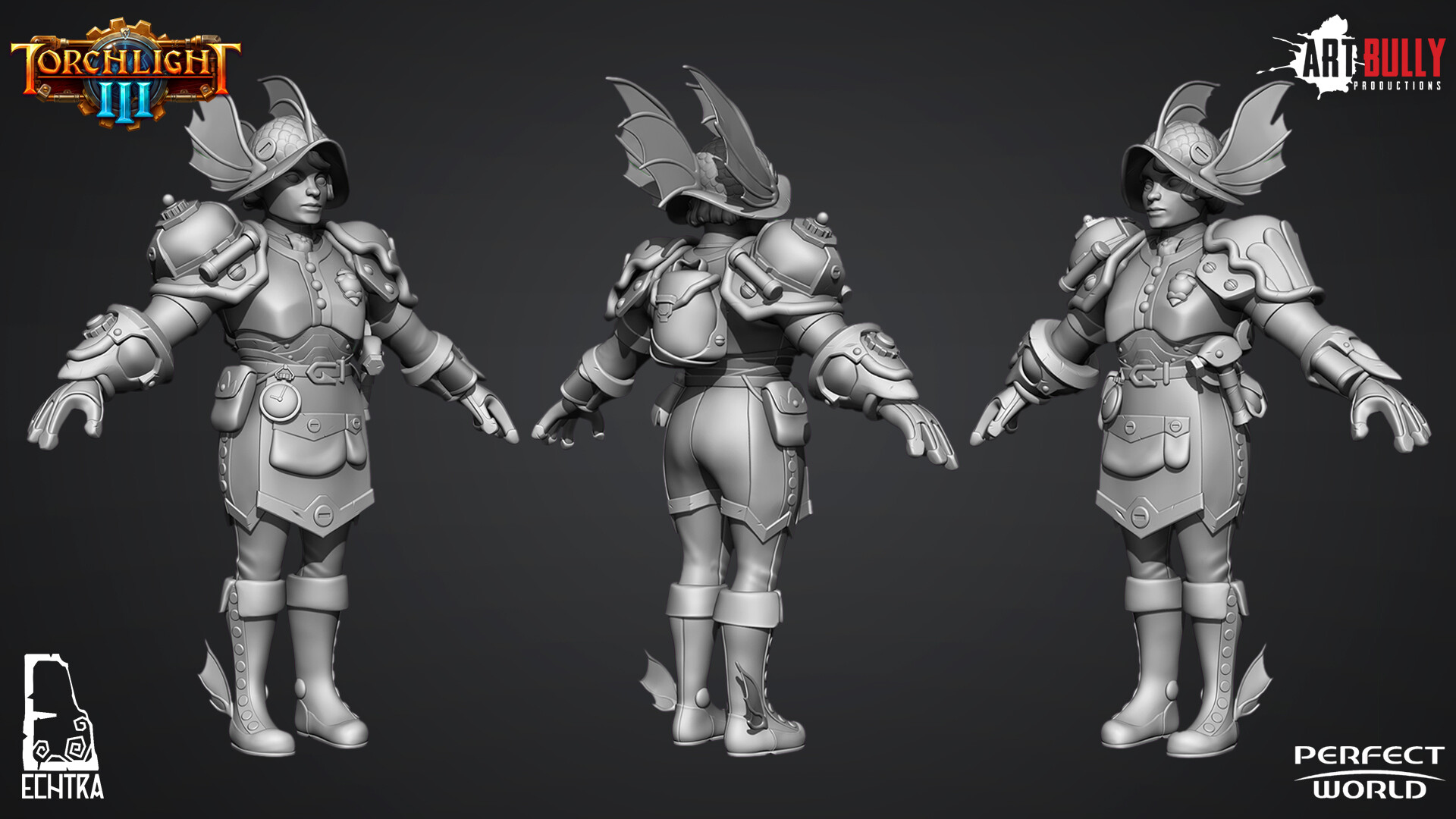 Chad Emond - Torchlight 3 - Railmaster Armor Sets