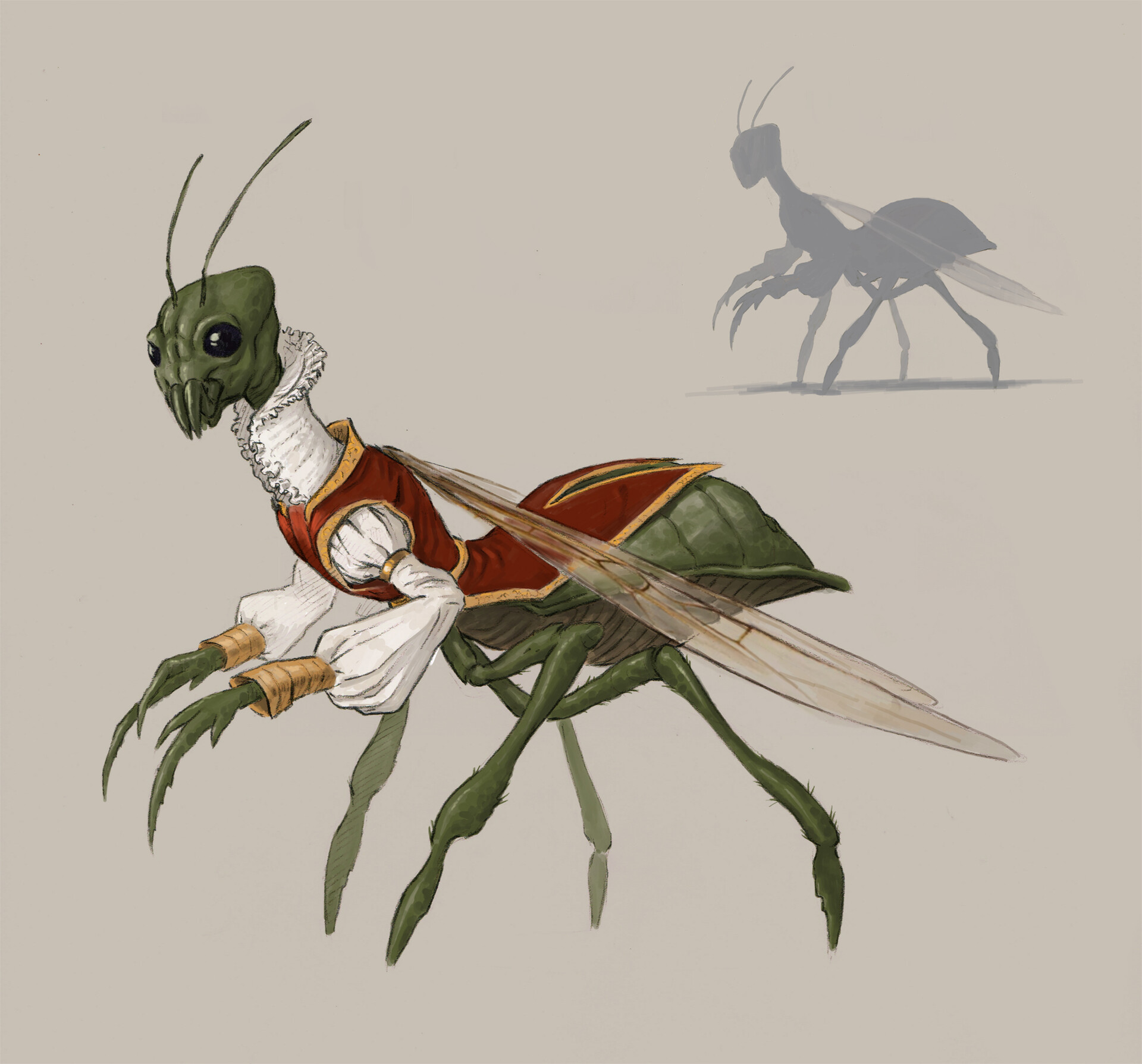 ArtStation - Insectoid Alien for Grand Space Opera Challenge