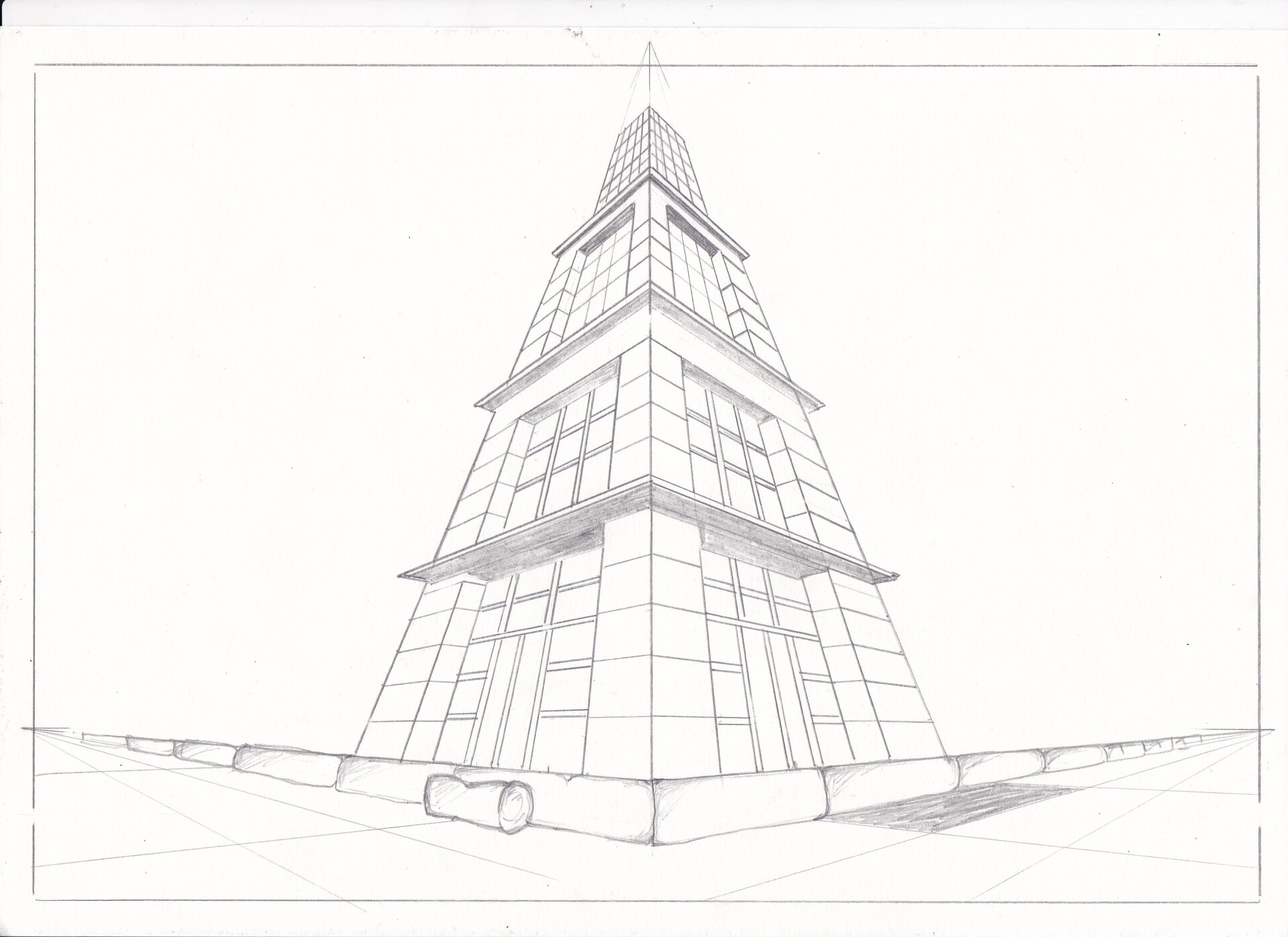 how to draw 3 point perspective narrated