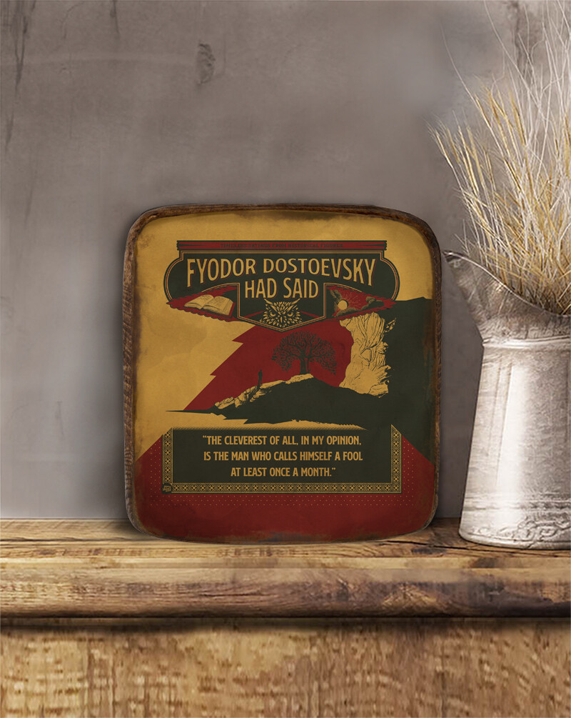 ArtStation - Dostoevsky wooden plaque