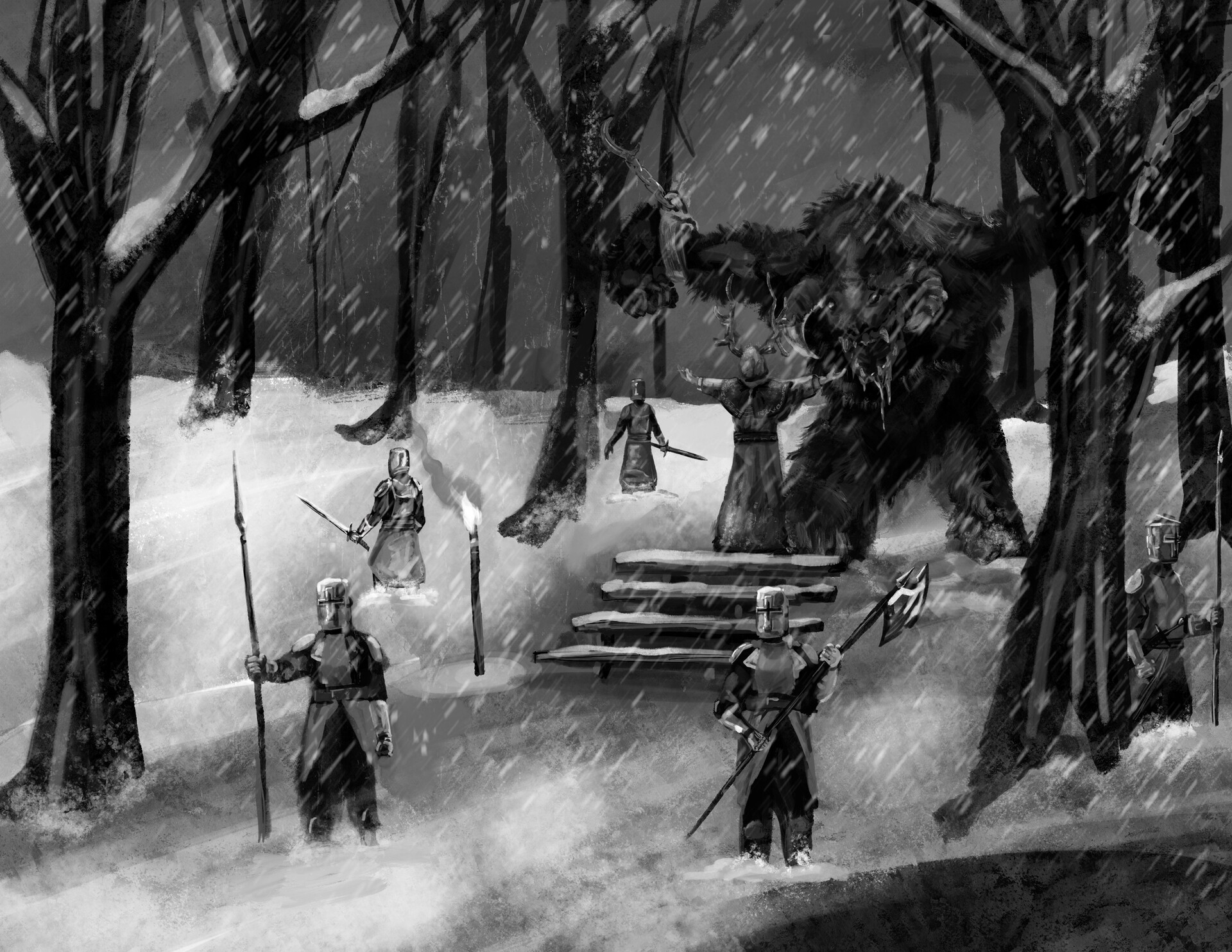 ArtStation - Ritual in the Woods