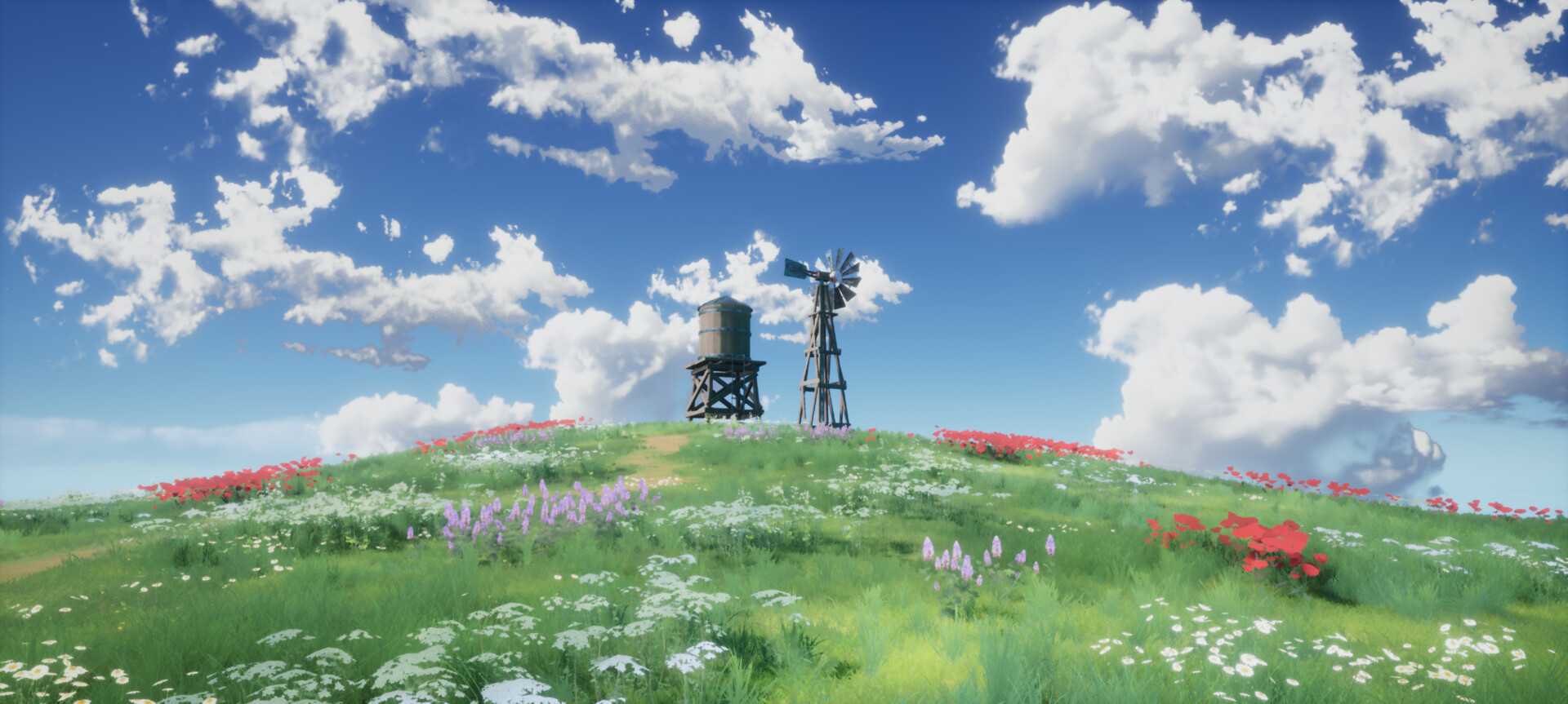 Wenyi Jin - UE4 - Flowers - NPR study