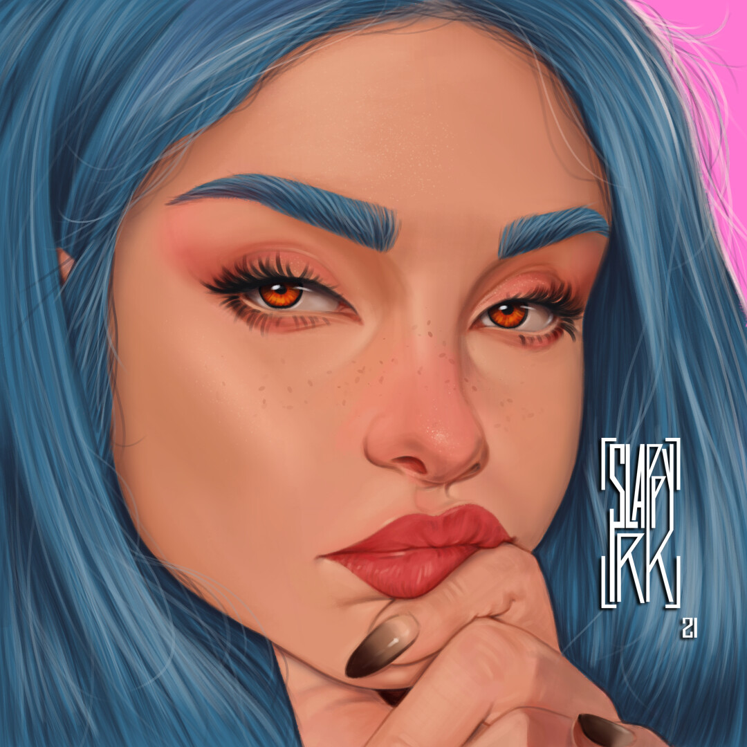 how to draw hair in krita