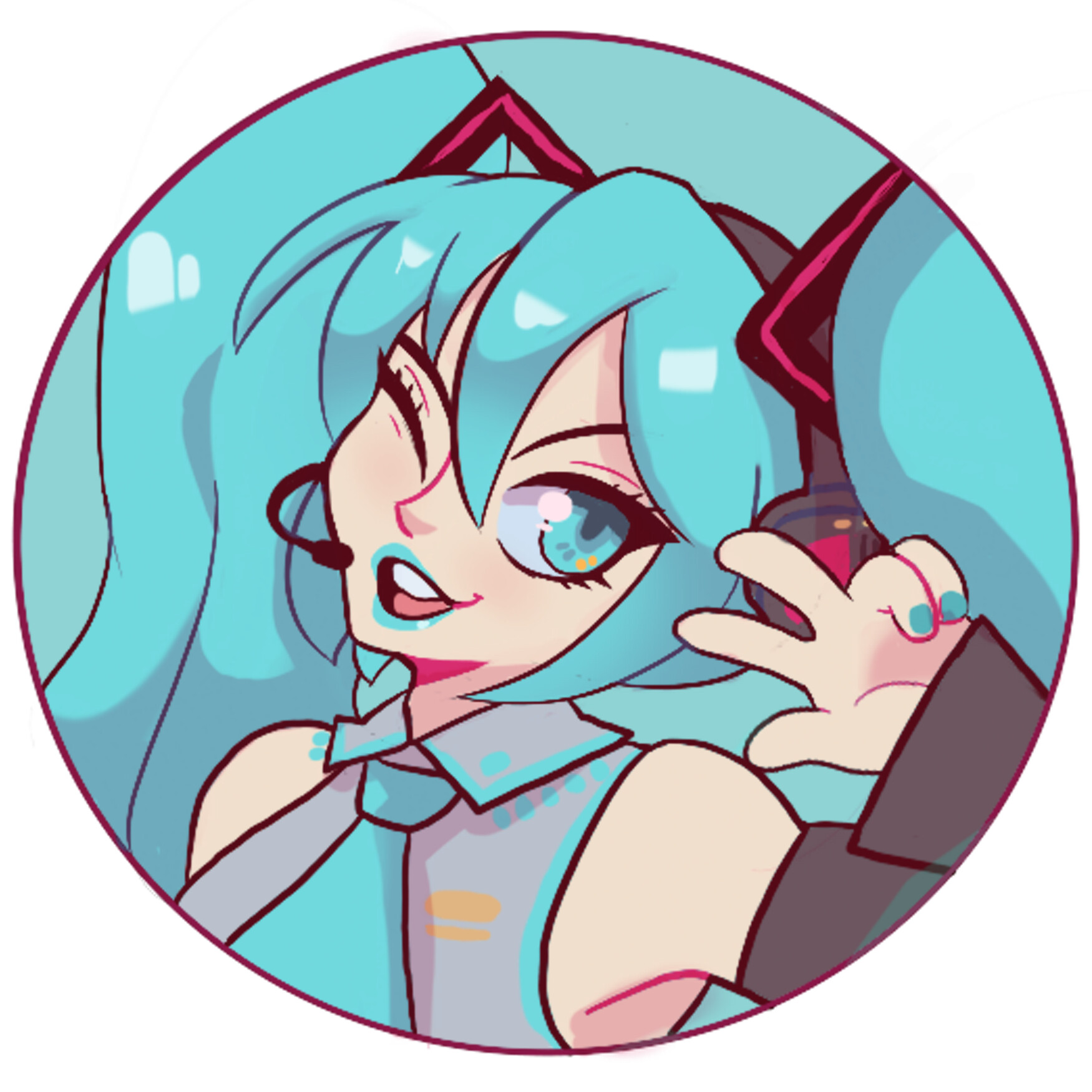 ArtStation - Hatsune Miku and the Gang