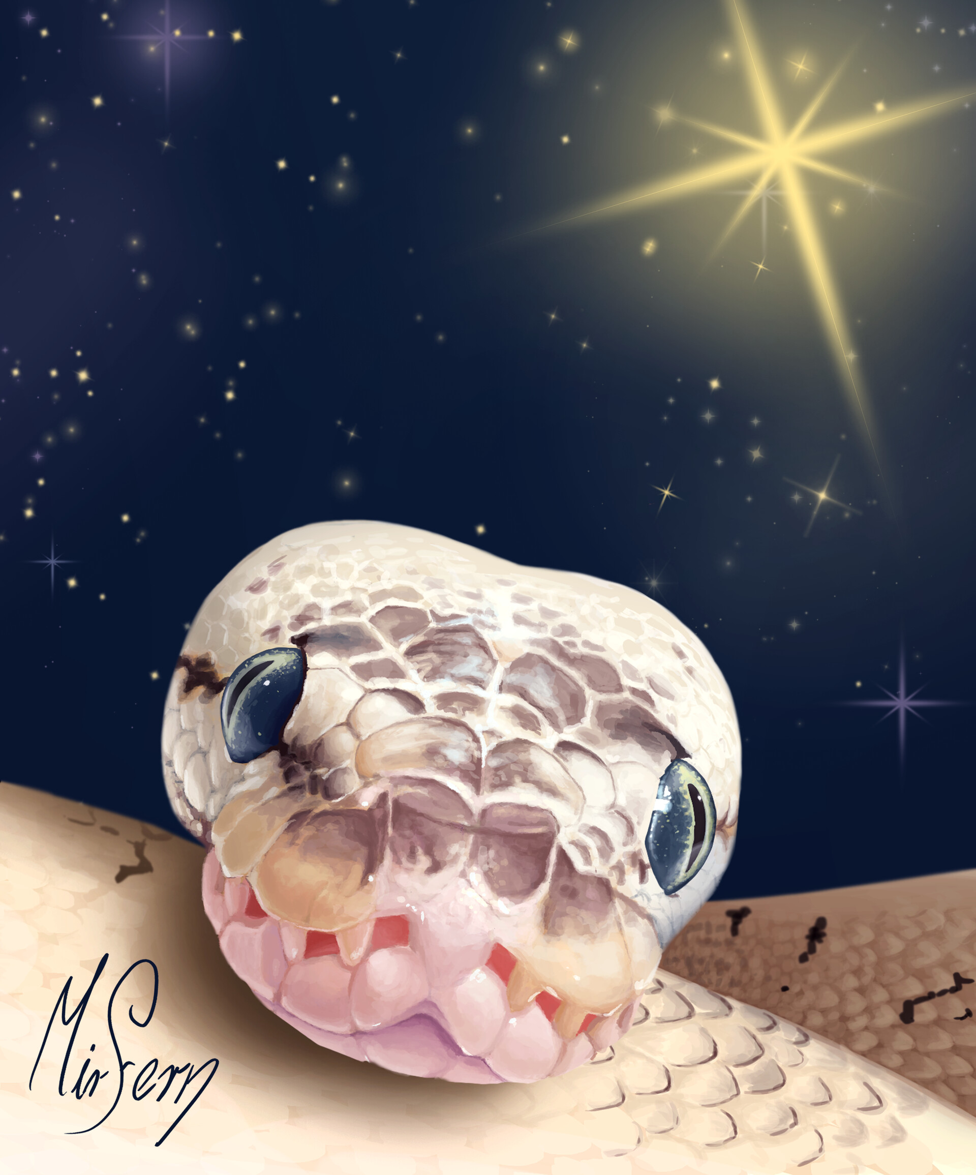 ArtStation - Ball Python Portrait