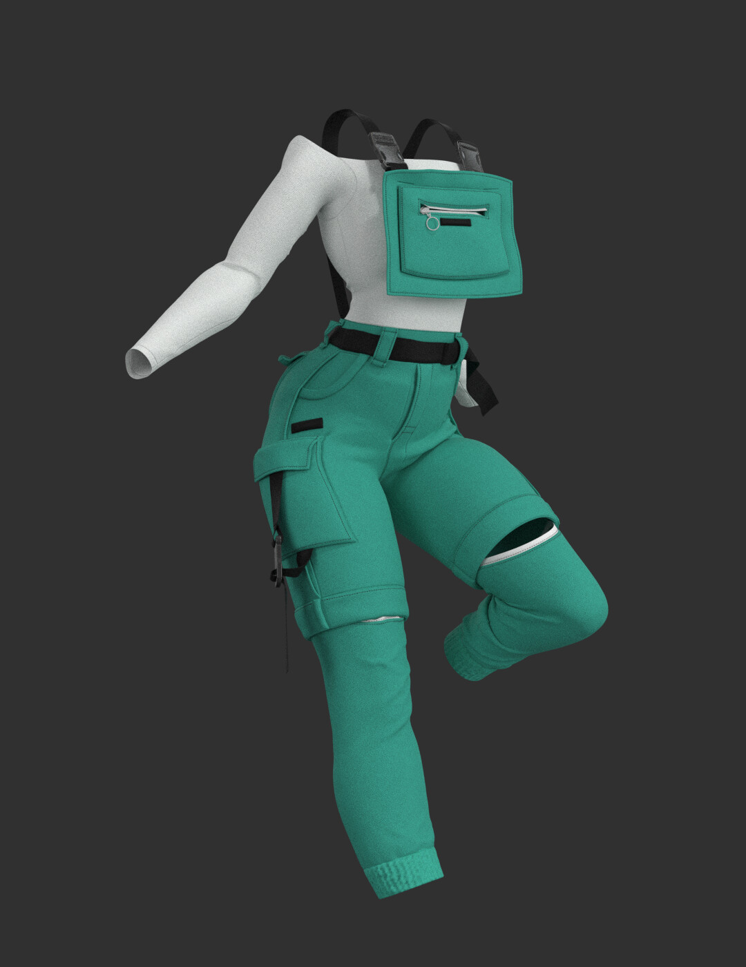 Conor Phillips - Cyan Overalls - Marvellous Designer