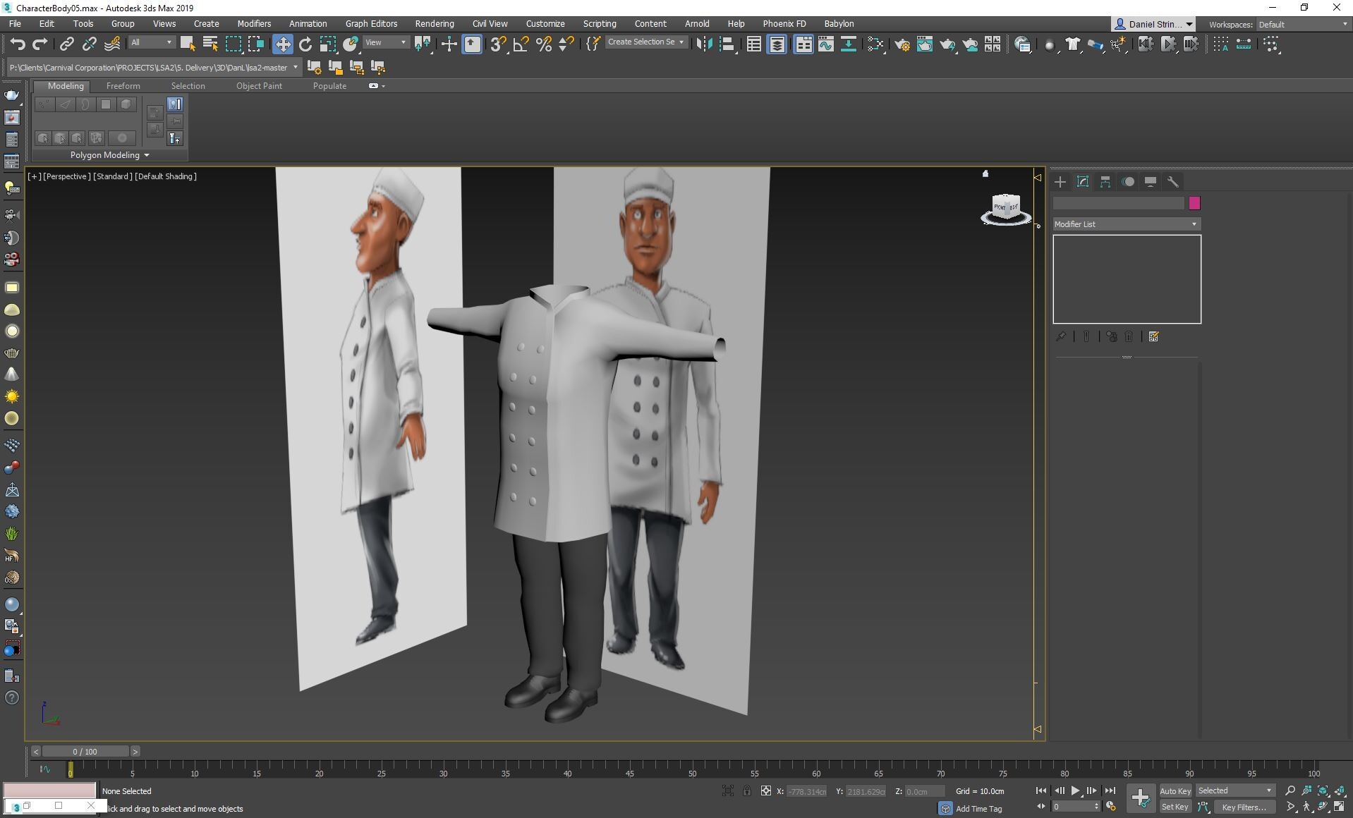 Daniel Stringer Chef Training Character