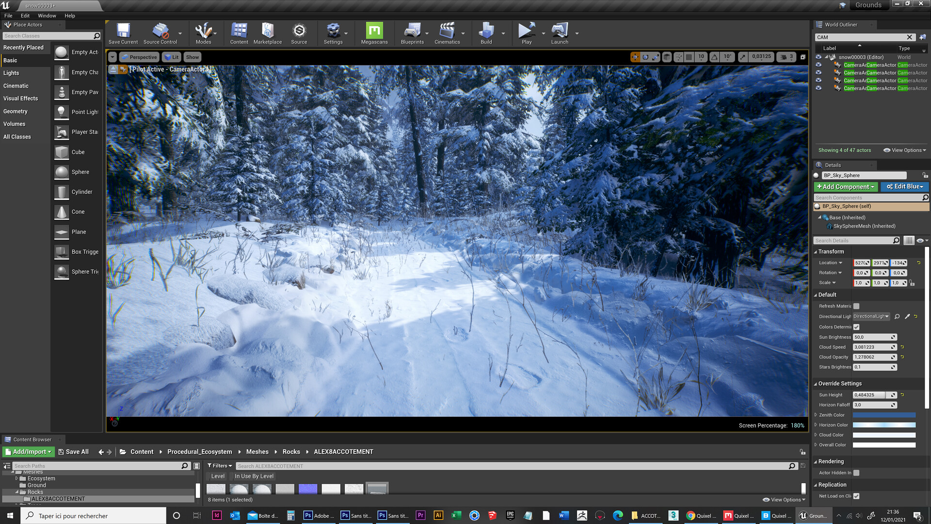 ArtStation - Path and tracks in the snow / Unreal Engine 4