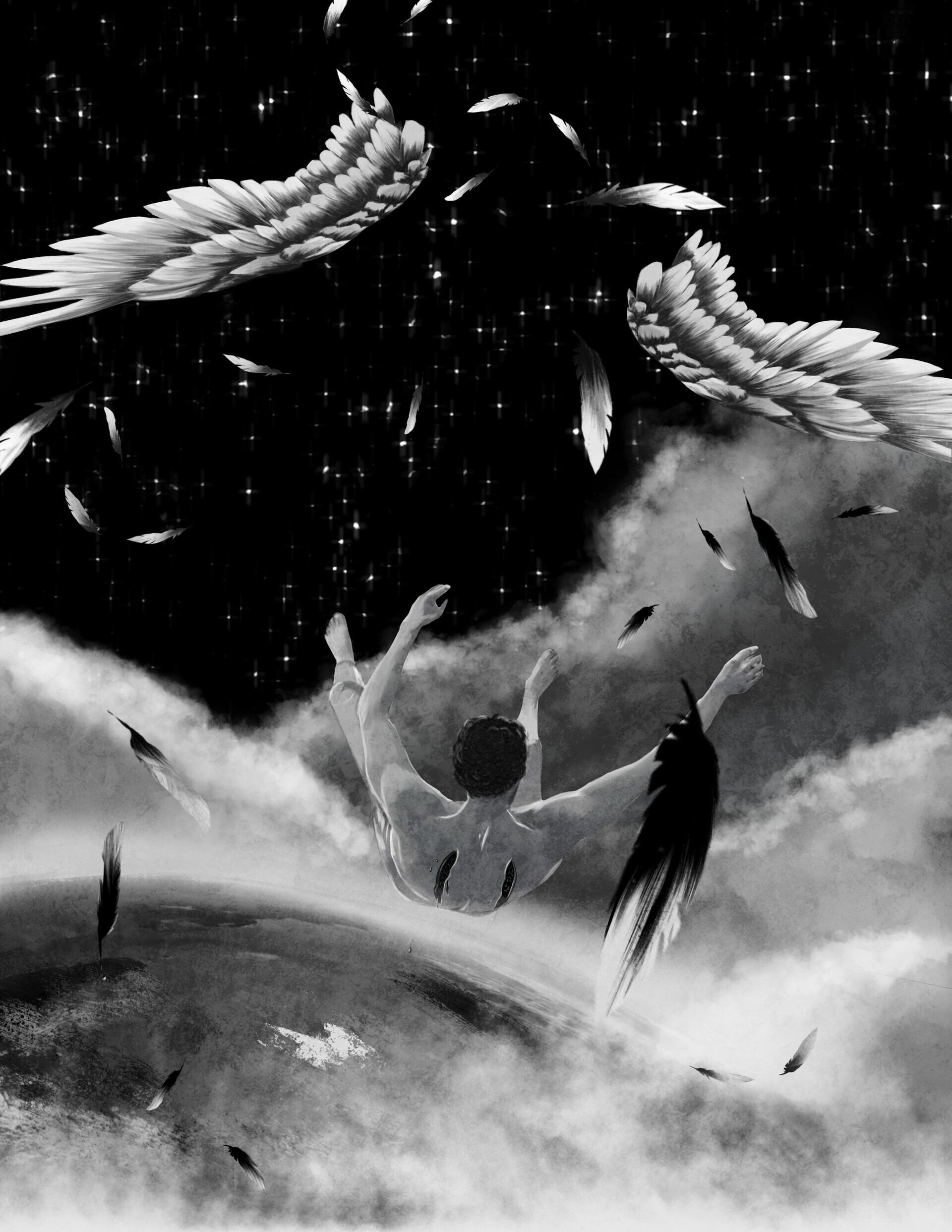 Fall Of Lucifer Painting