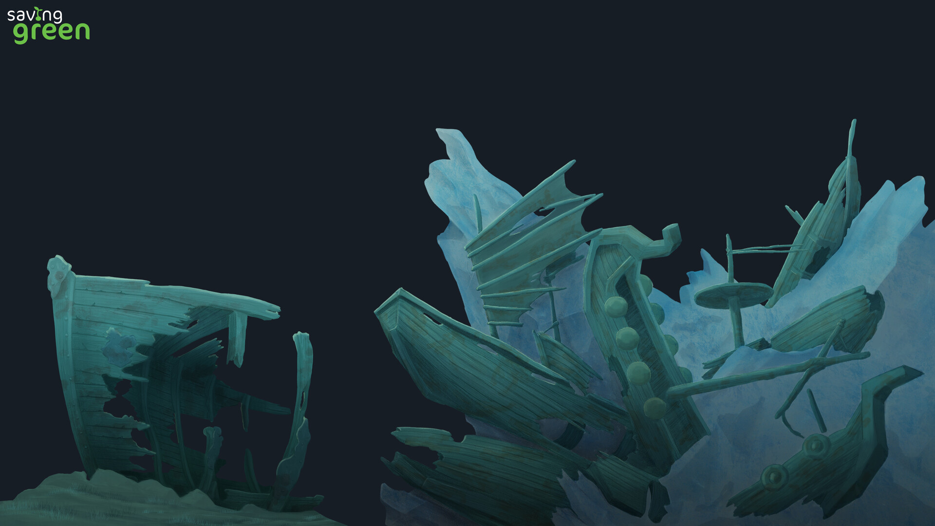 ArtStation - Saving Green Props & Background Paintings