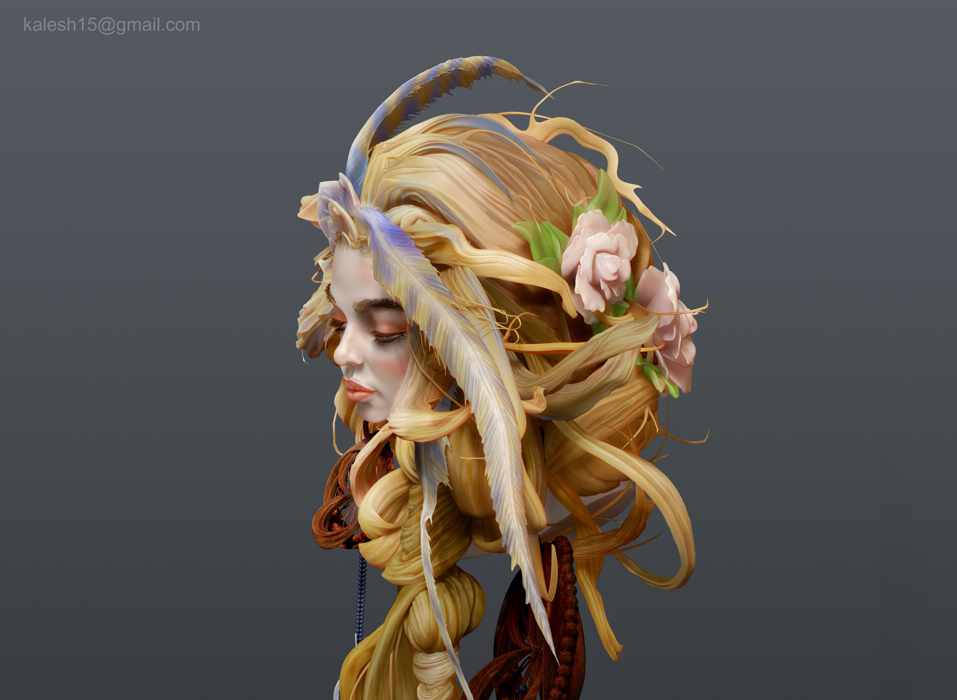 Kallesh Thippeswamy - Braid Girl sculpt