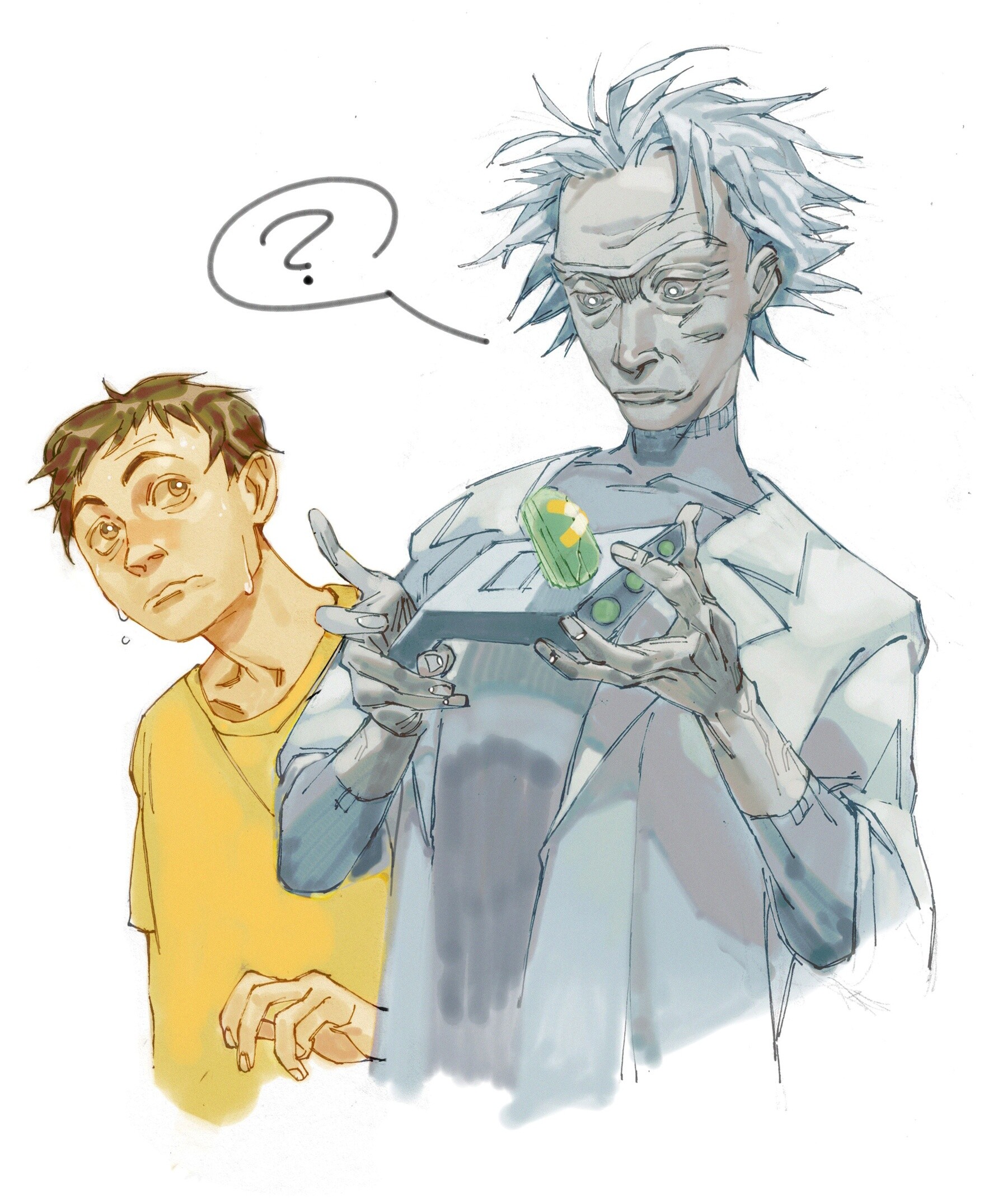 how to draw someone rick and morty style