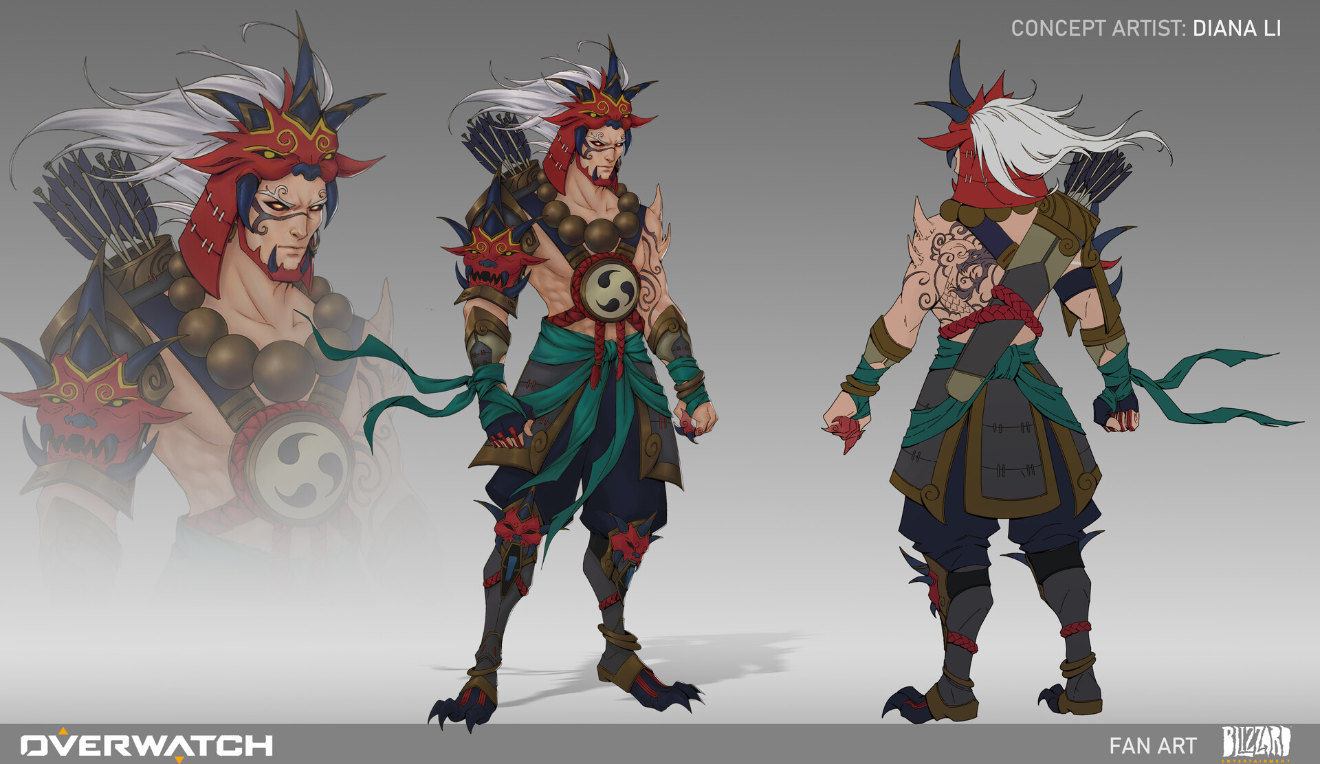 ArtStation - OverWatch Hanzo Skin Fanart Design