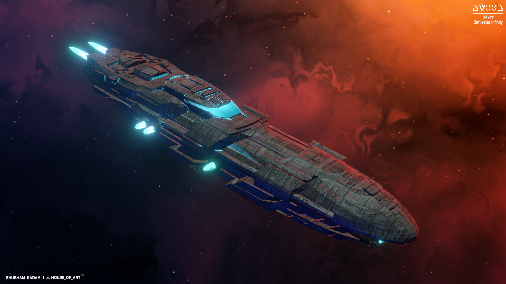 SHUBHAM KADAM - SCI-FI BATTLESTAR INFINITY WARSHIP [ SA40K ] - 2021