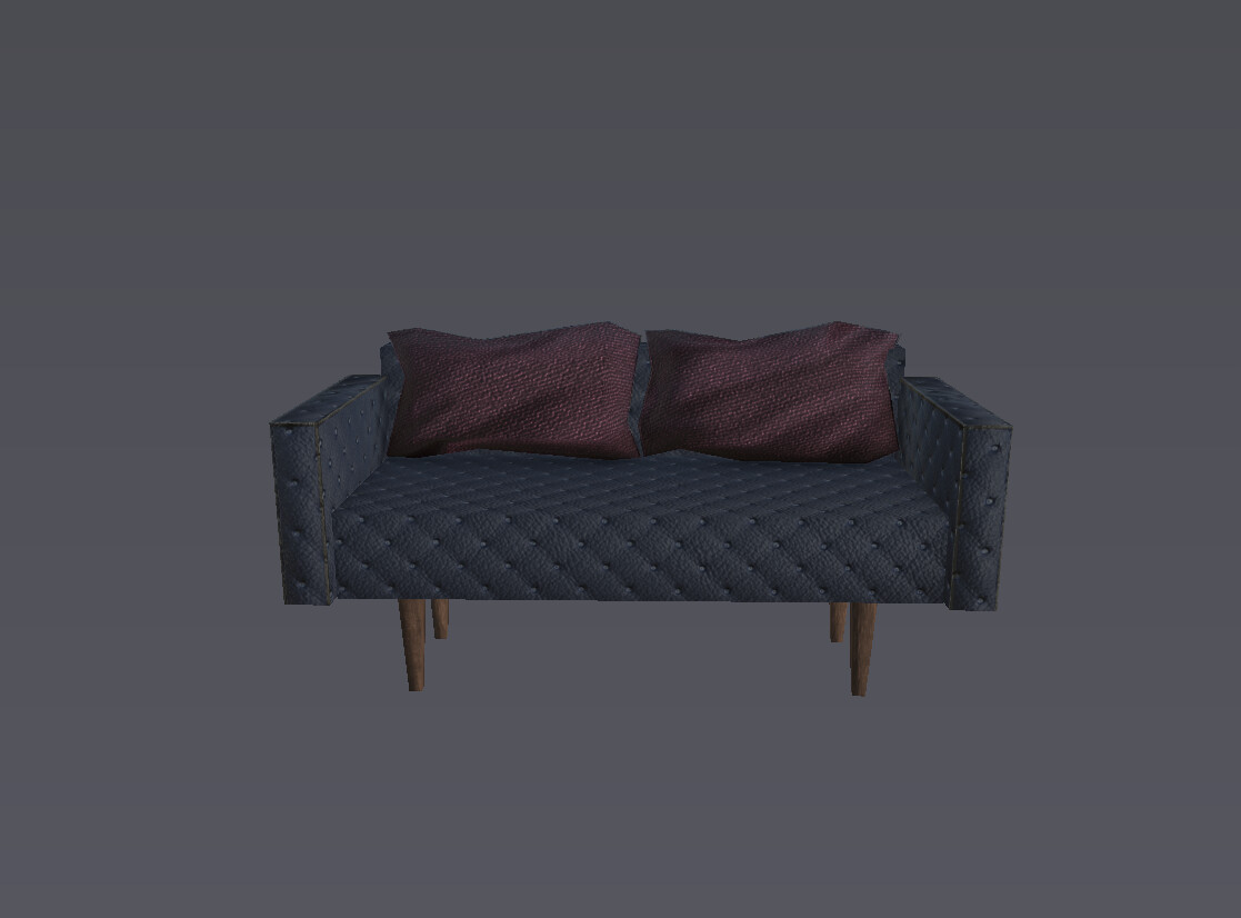 ArtStation - Low-poly sofa