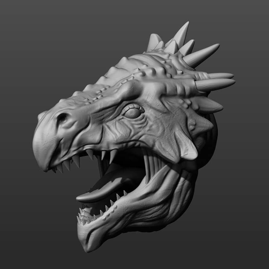 ArtStation - Dragon Head Sculpt