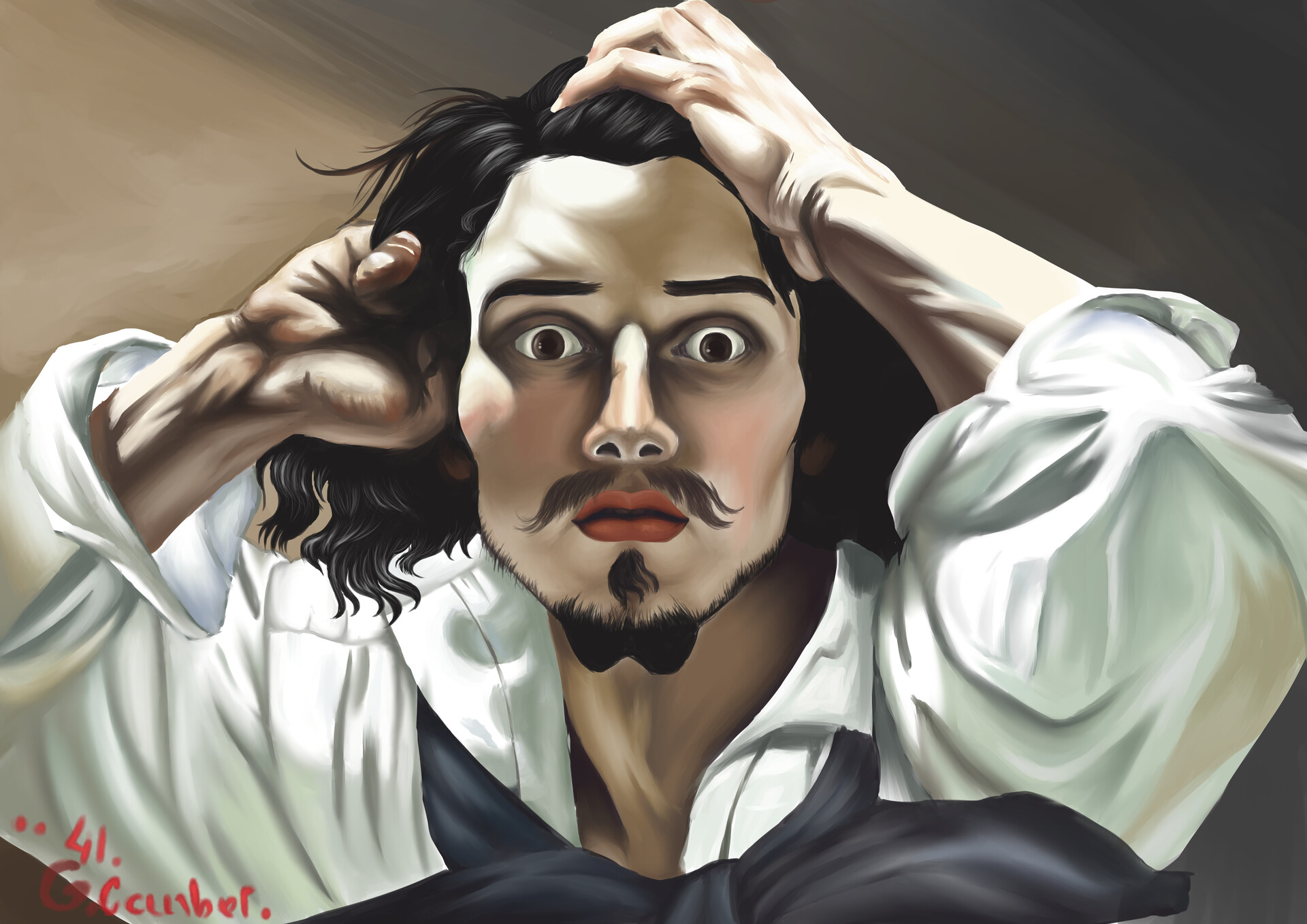 ArtStation - The Desperate Man by Gustav Courbet