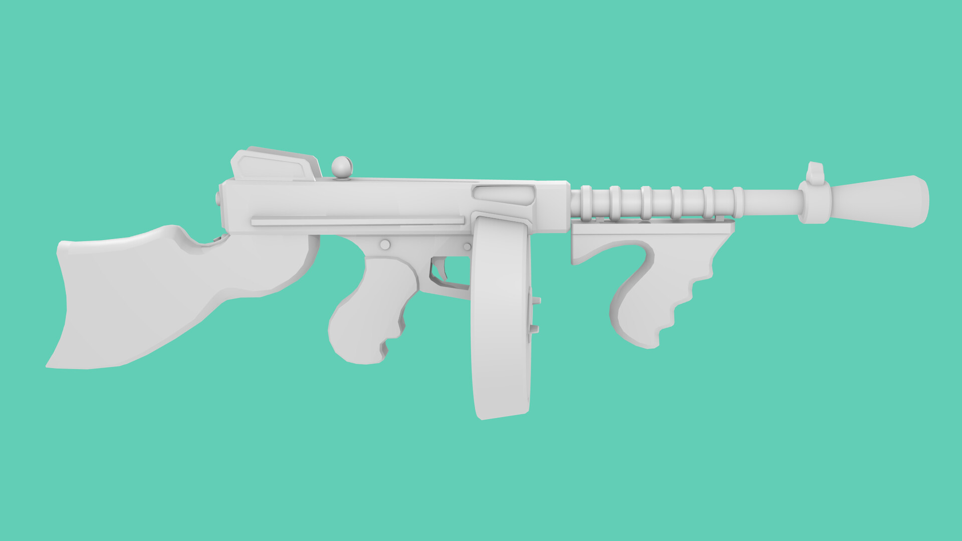 Andrea Gori - Open Fortress - Tommy Gun 3D Model