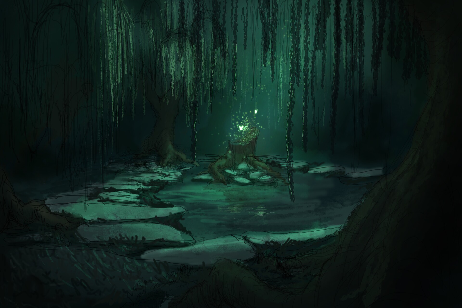 ArtStation - Dark magic Forest