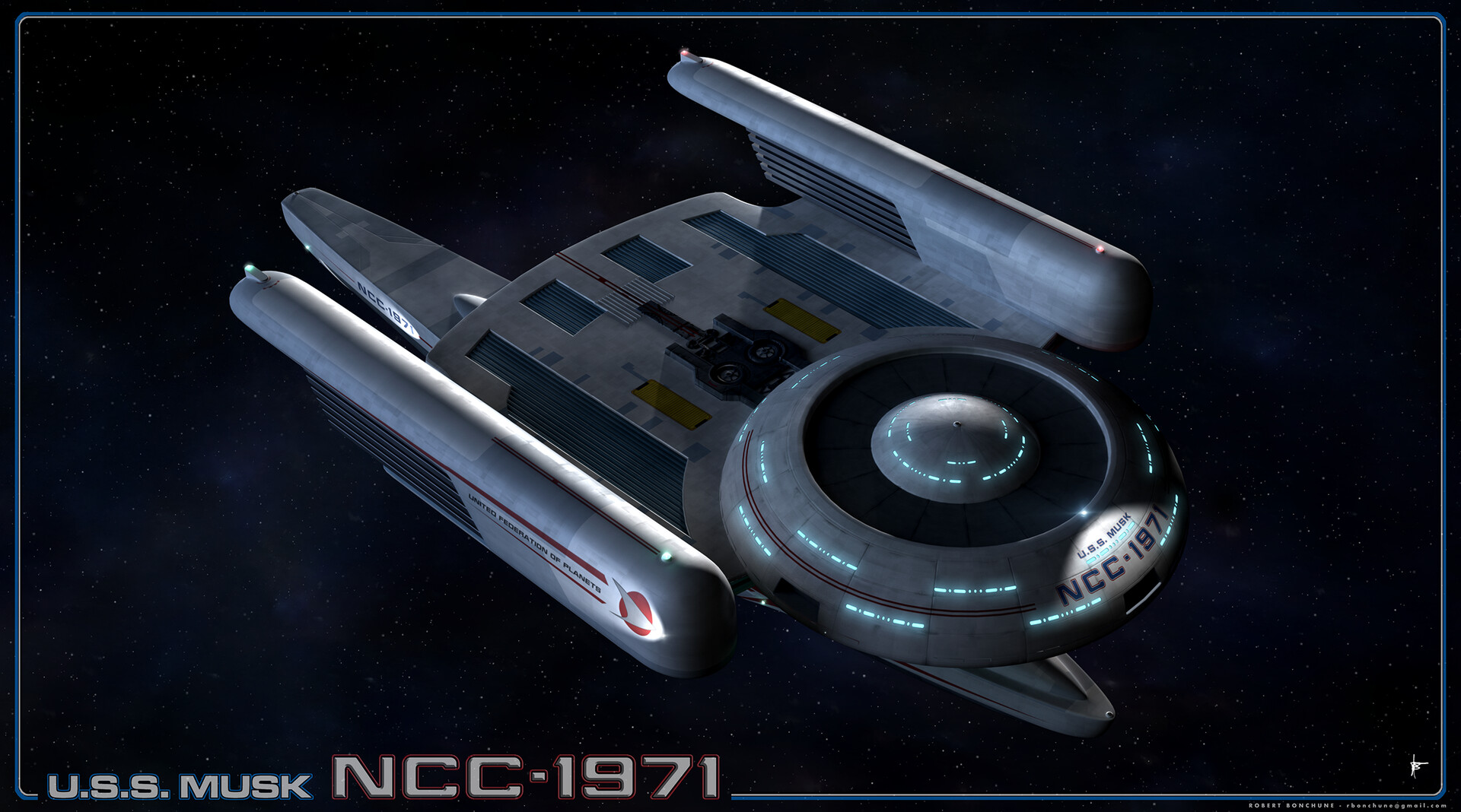 Robert Bonchune - U.S.S. Musk - Oberth Class Starship - Star Trek III ...