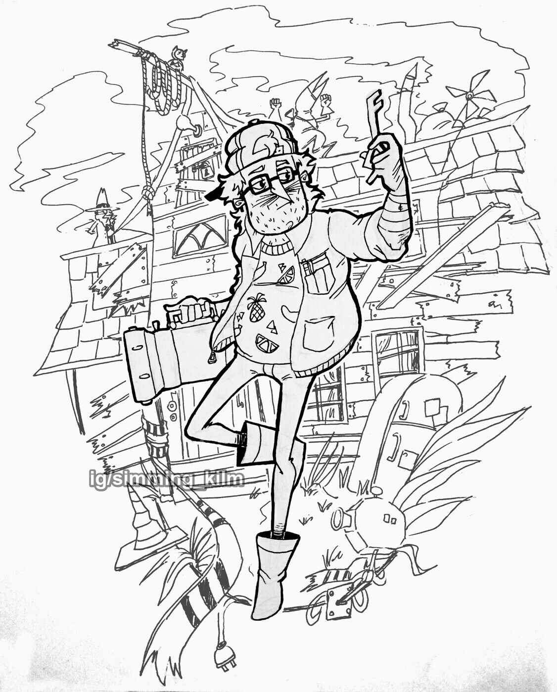 hello neighbor coloring pages