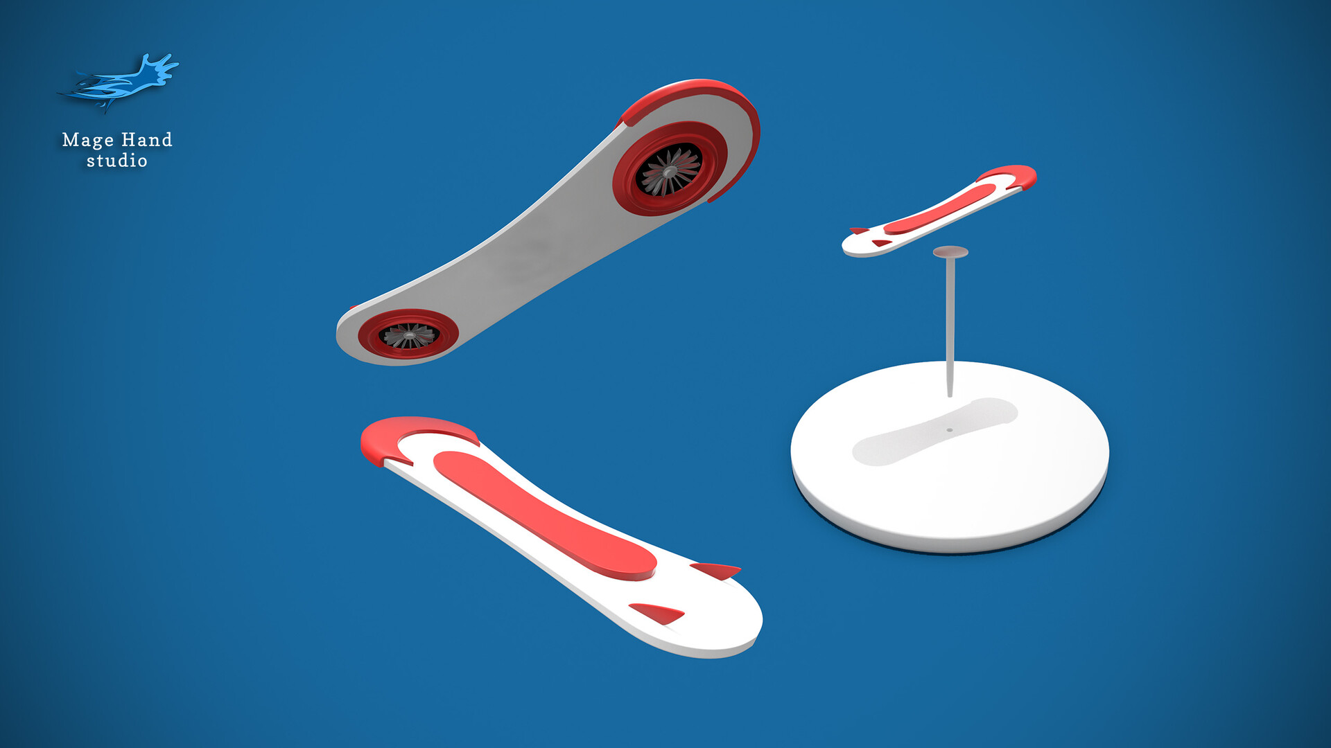 ArtStation - 3D Printable Hoverboard with Stand