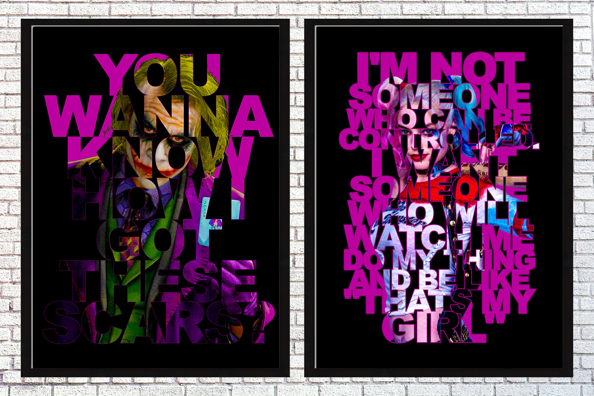 ArtStation - joker and harley text art