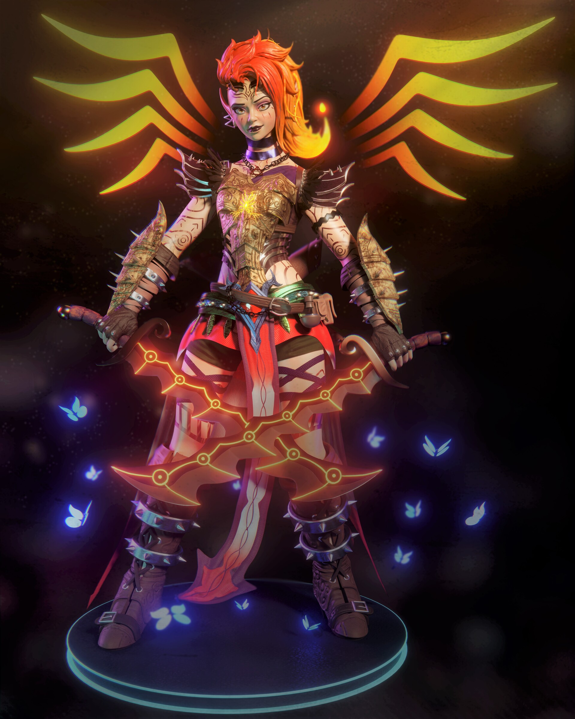 ArtStation - FIERY,character modelled in blender 3d