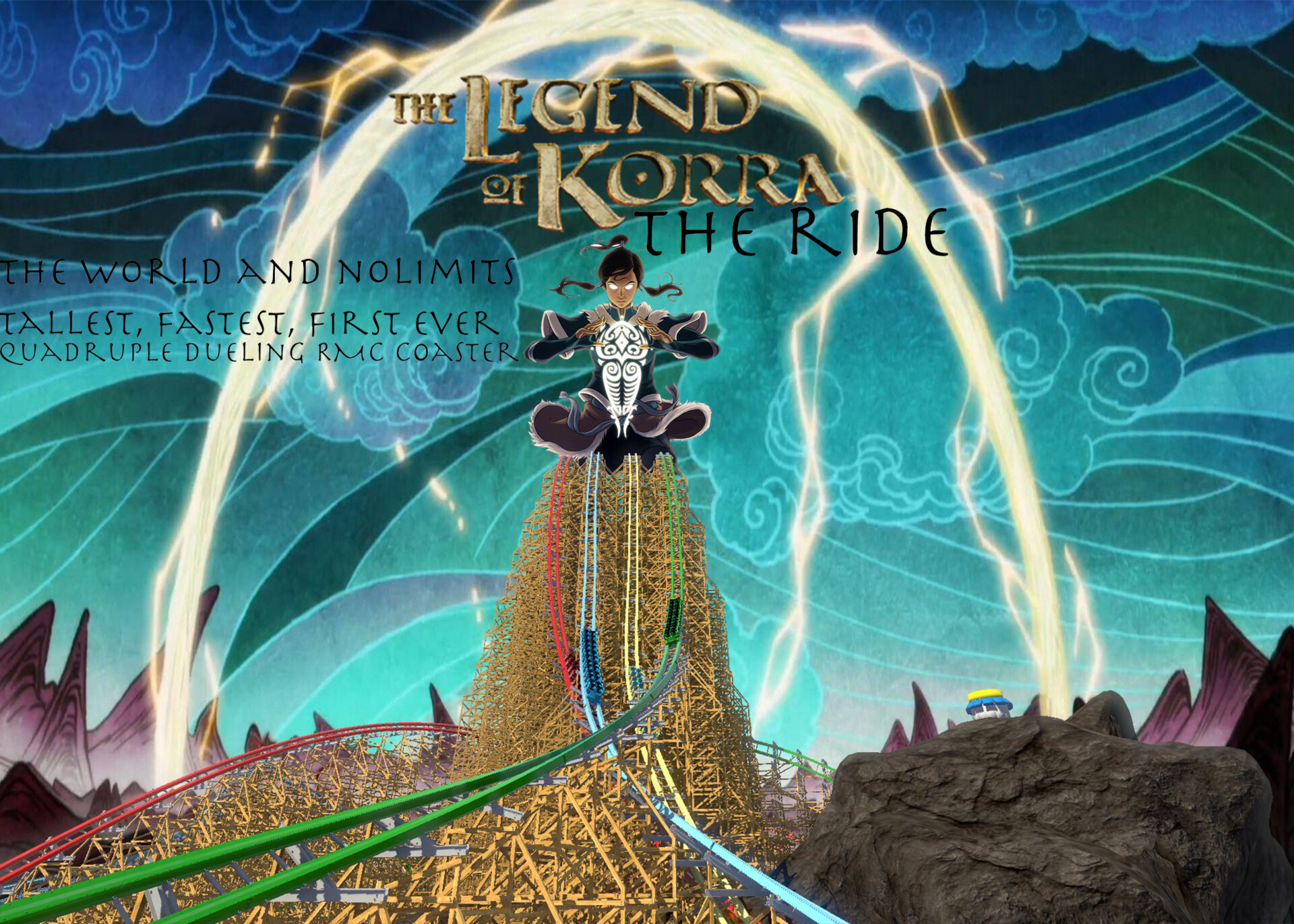 ArtStation - The legend of korra the ride coaster poster