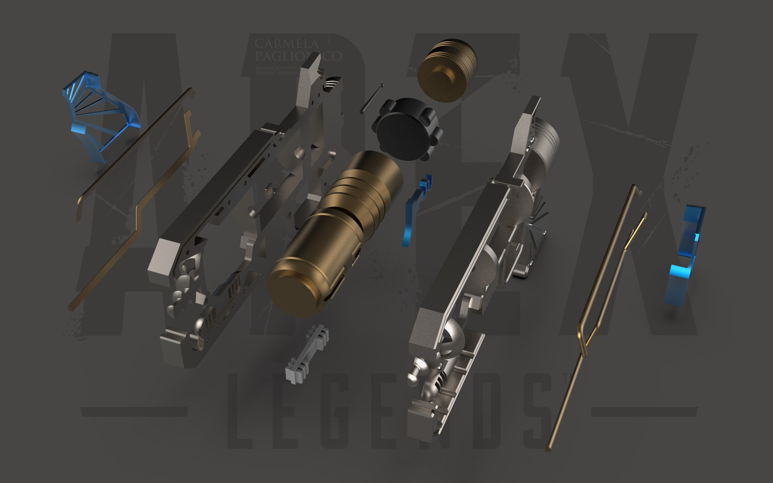 Fixed Polygon 3D Studio - Death Ray - Apex Legends - 3D Printable Version