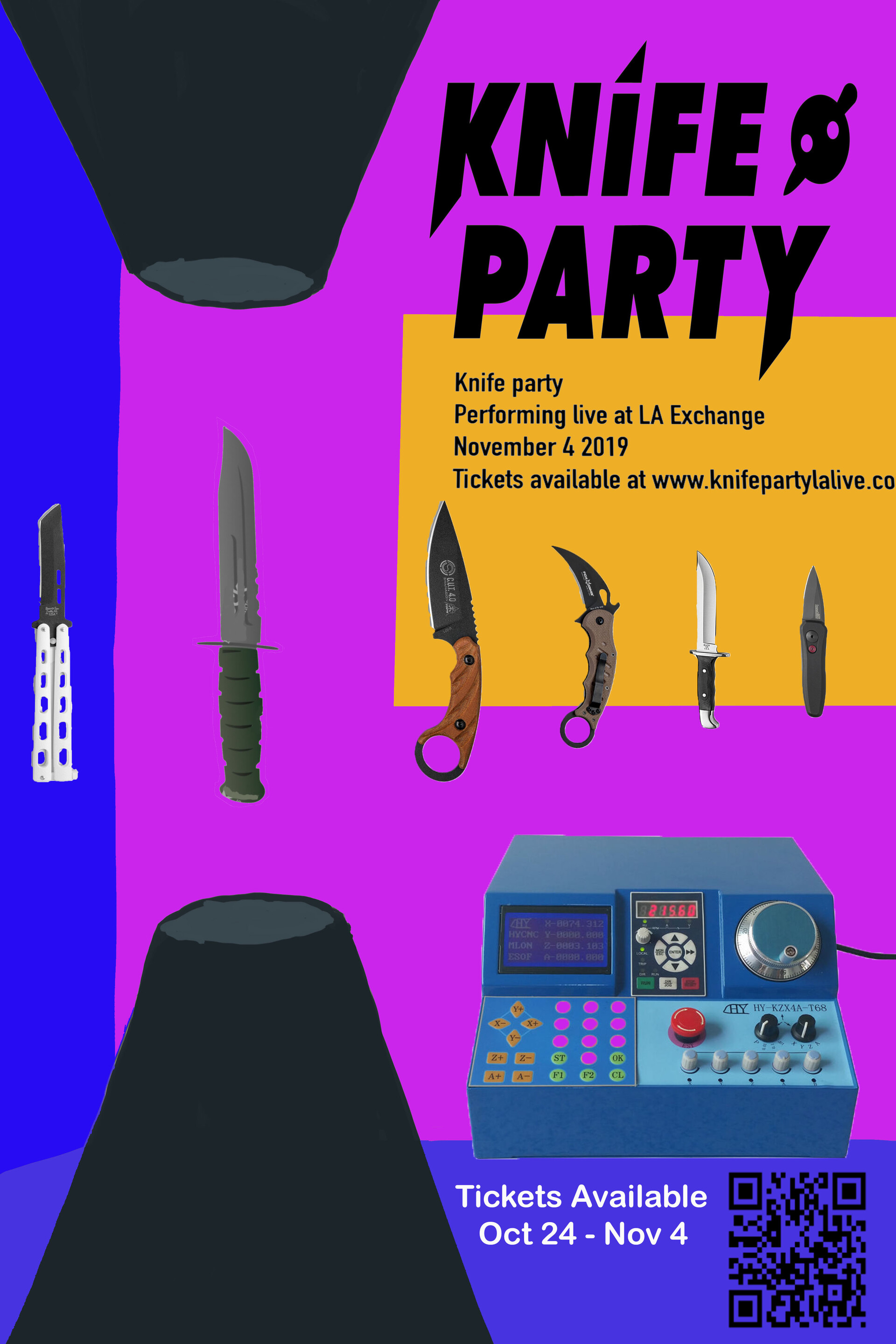 ArtStation - Knife Party Promo poster
