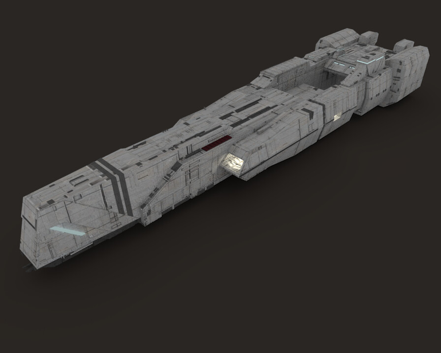 ArtStation - Old space ship and vehicles renderings