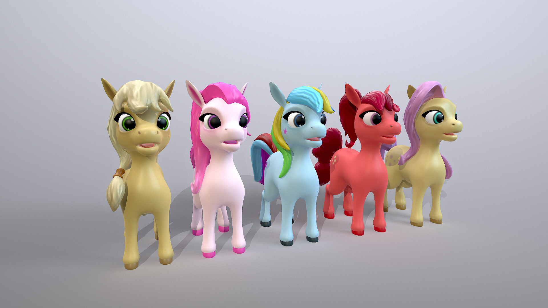 ArtStation - cartoon ponies
