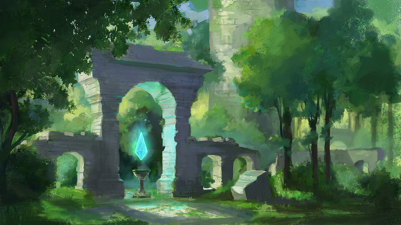 ArtStation - Forest castle