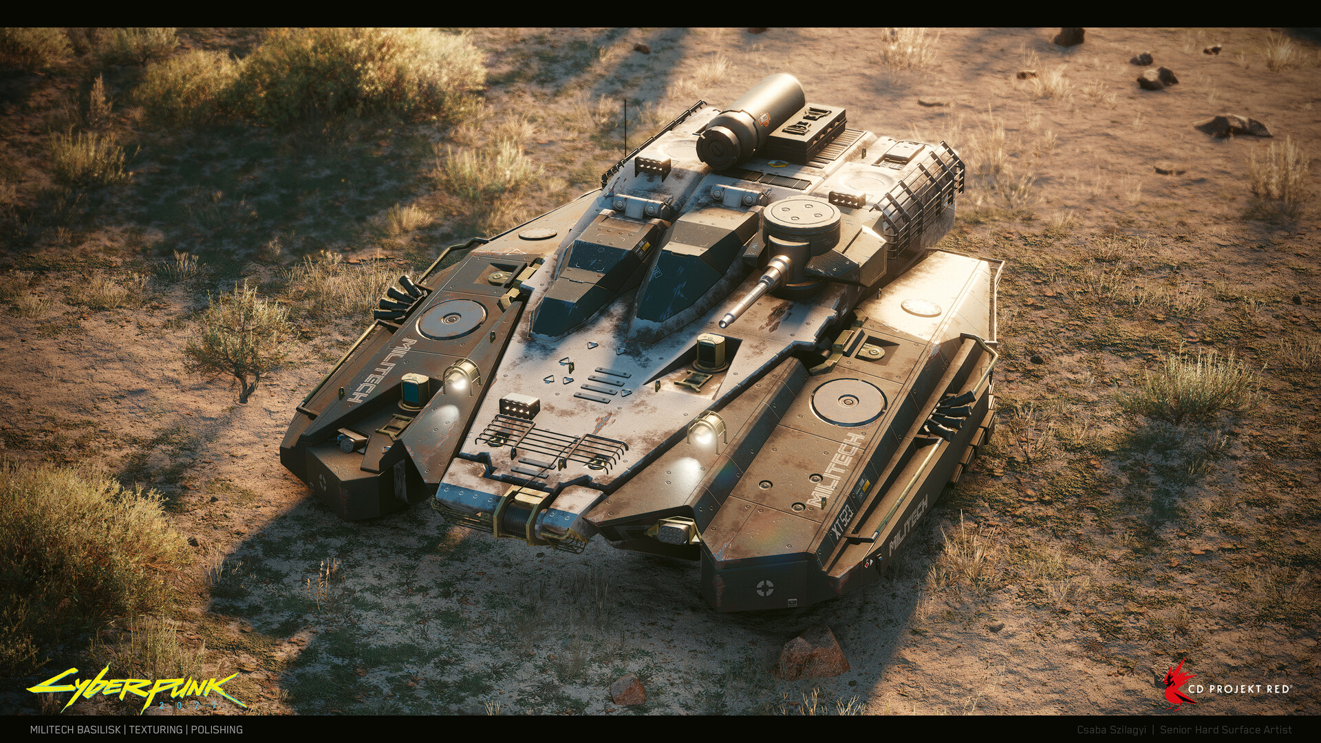 Csaba Szilagyi - Cyberpunk 2077 - Militech Basilisk | Texturing | Polishing