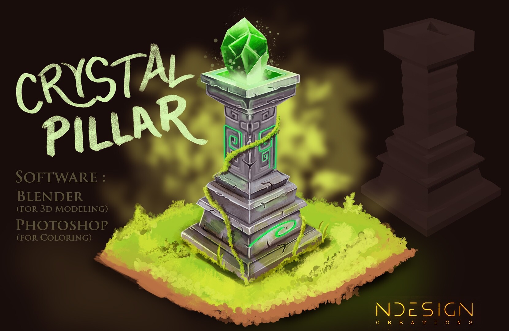 ArtStation - Crystal pillar design