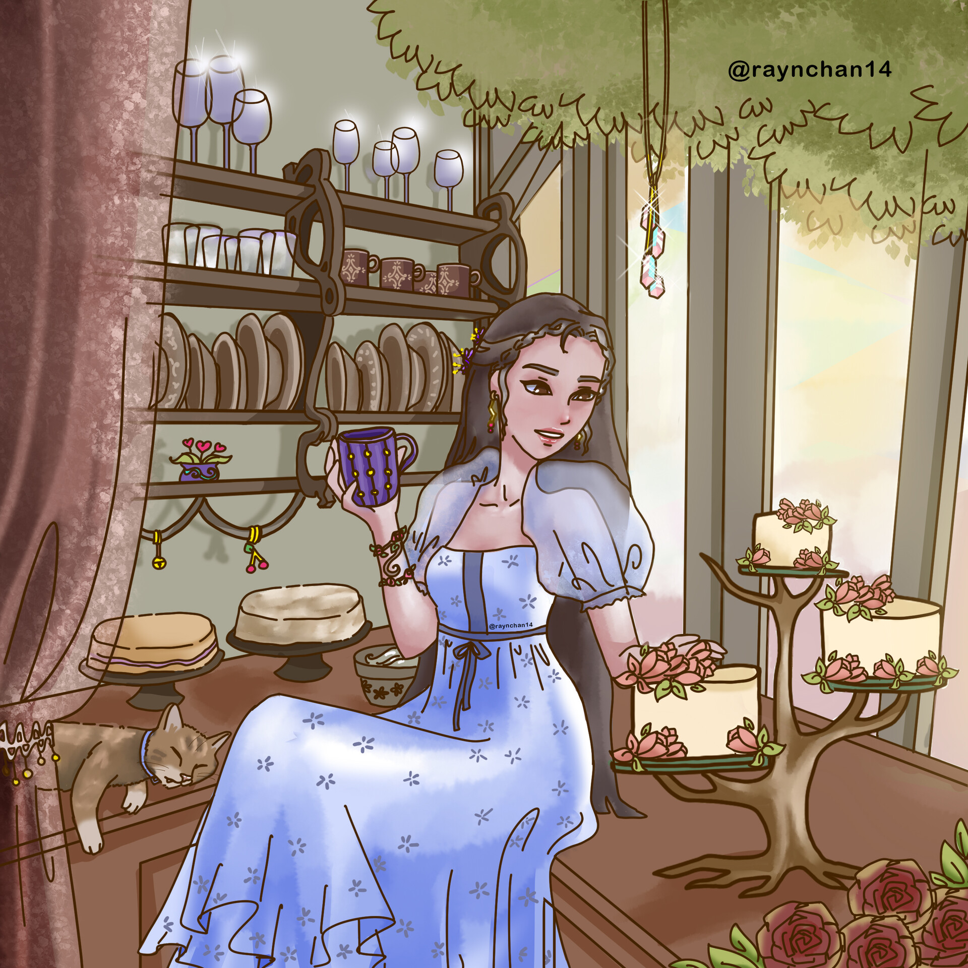 ArtStation - Cottagecore Tea Time