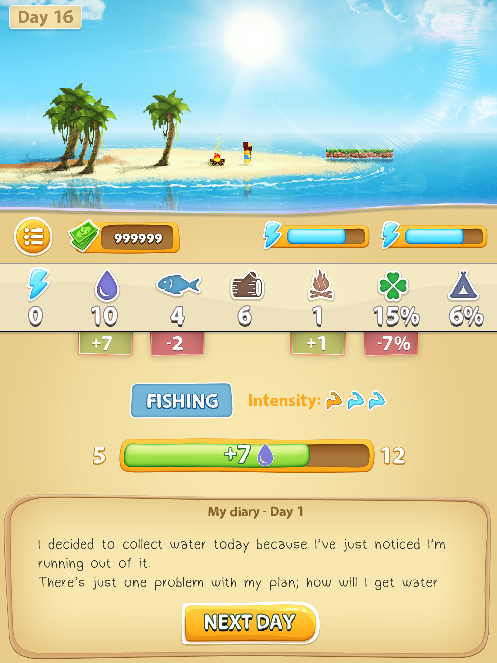 ArtStation - Lone Survival | UI for a survival simulatior mobile game ...