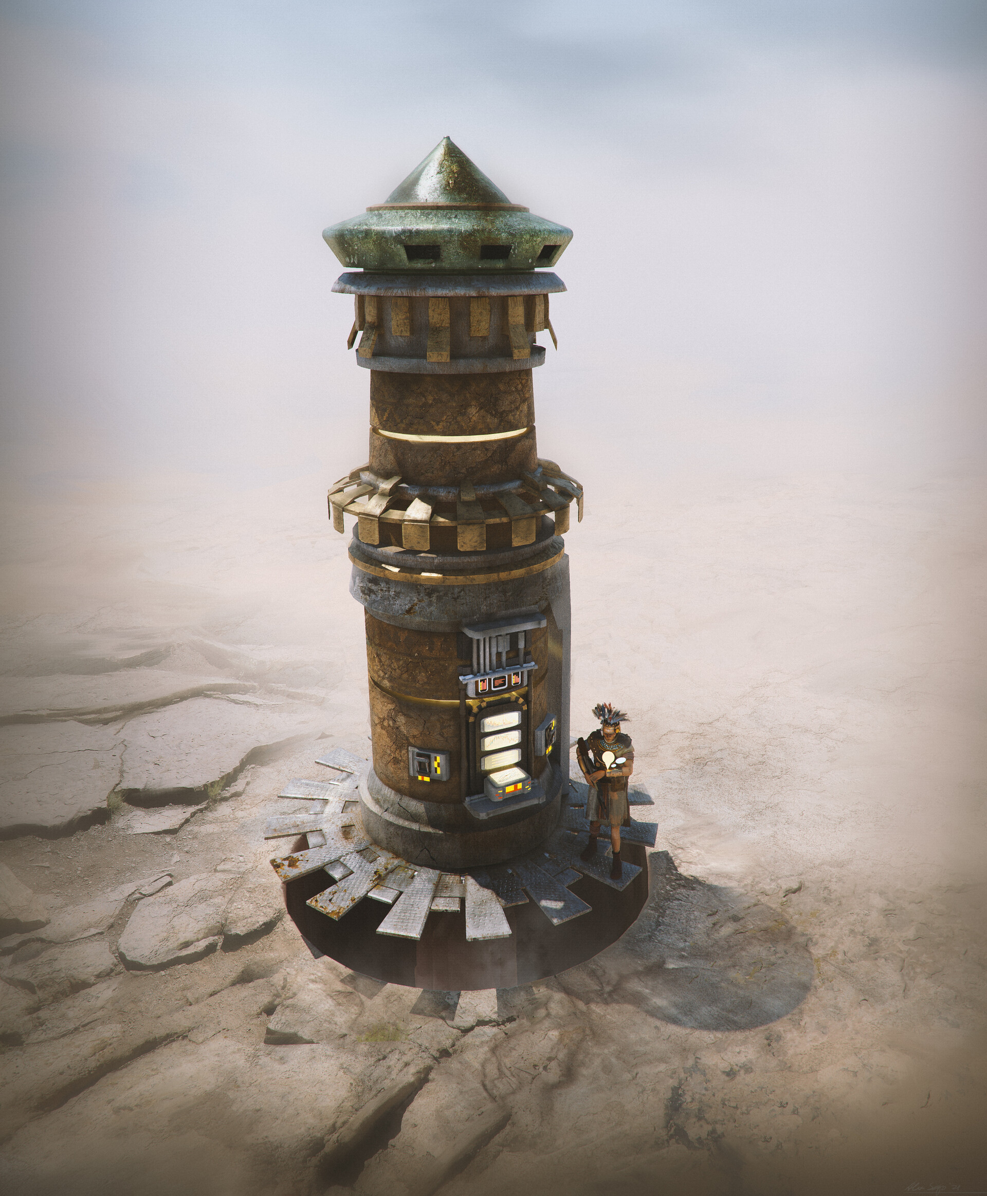 ArtStation - Futuristic Aztec inspired assets part 2