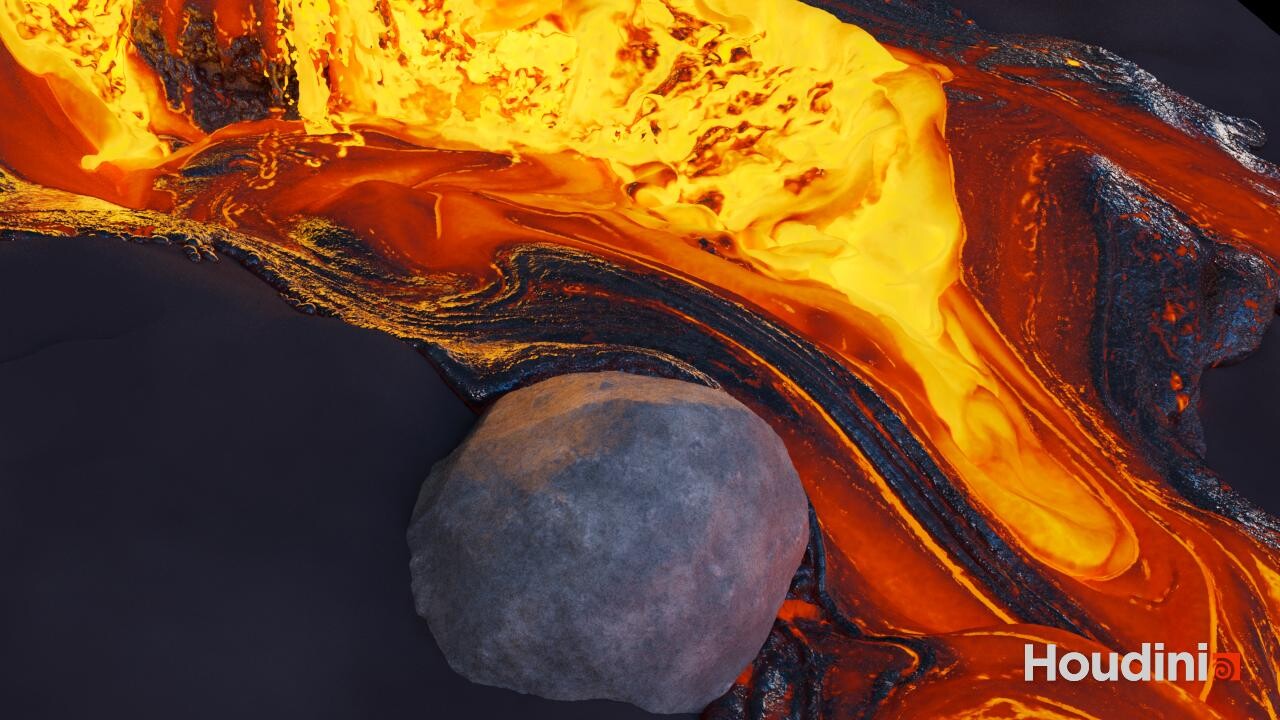 ArtStation - Houdini Lava Simulation