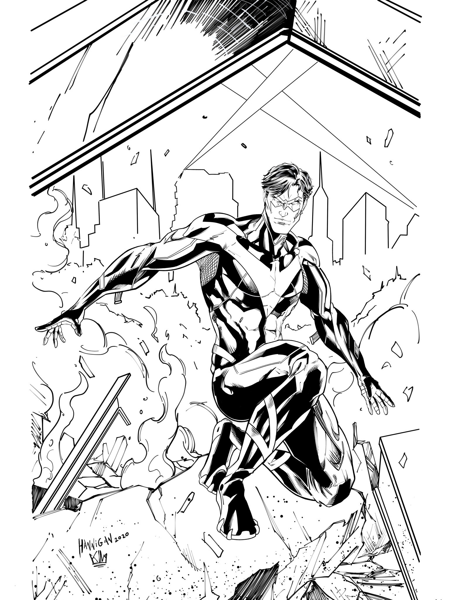 coloring pages nightwing