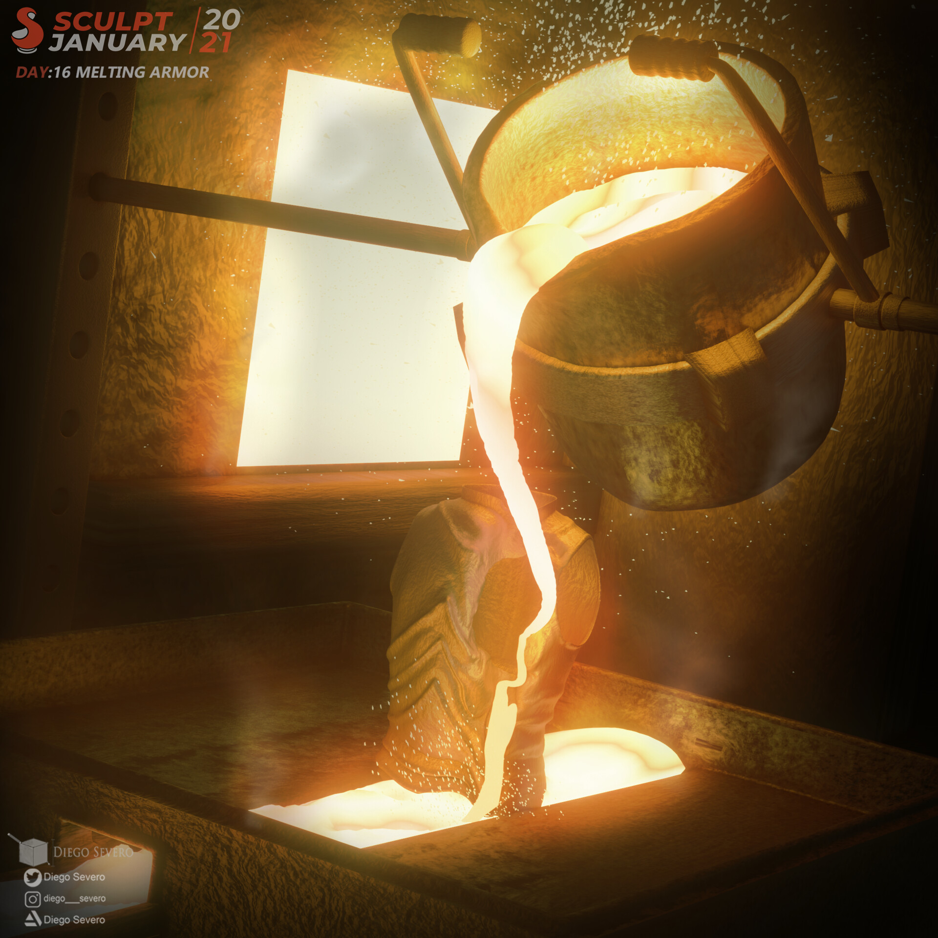 ArtStation - Day16: Melting armor