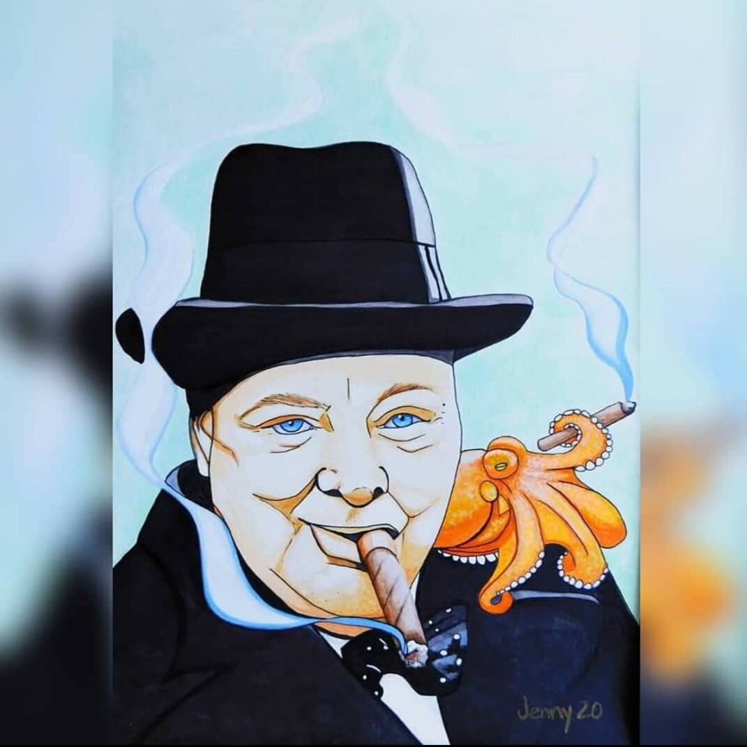 ArtStation - Churchill and an Octopus
